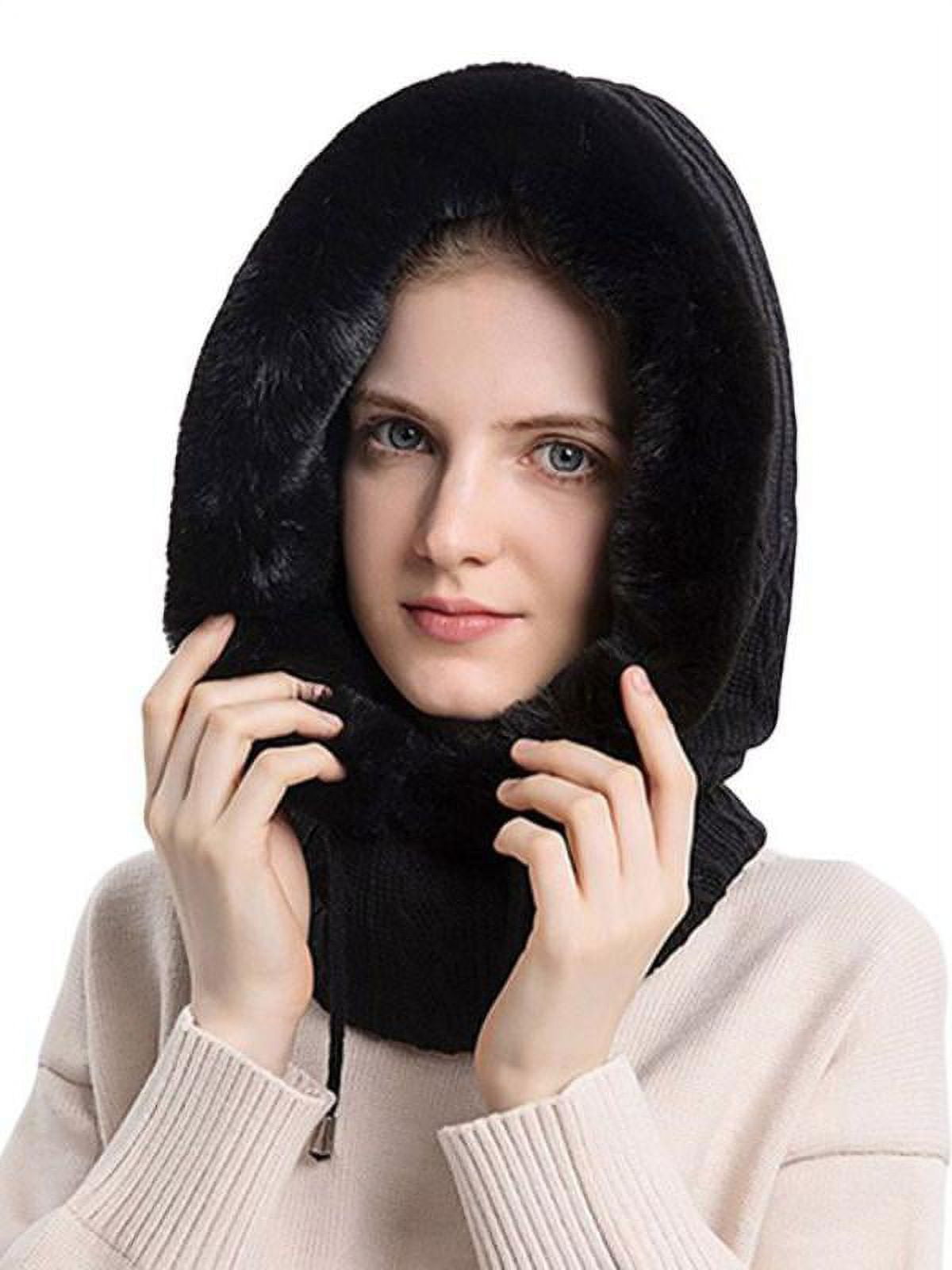TELOLY Topumt Women Balaclava Fleece Hood Cycling Ski Face Covering ...