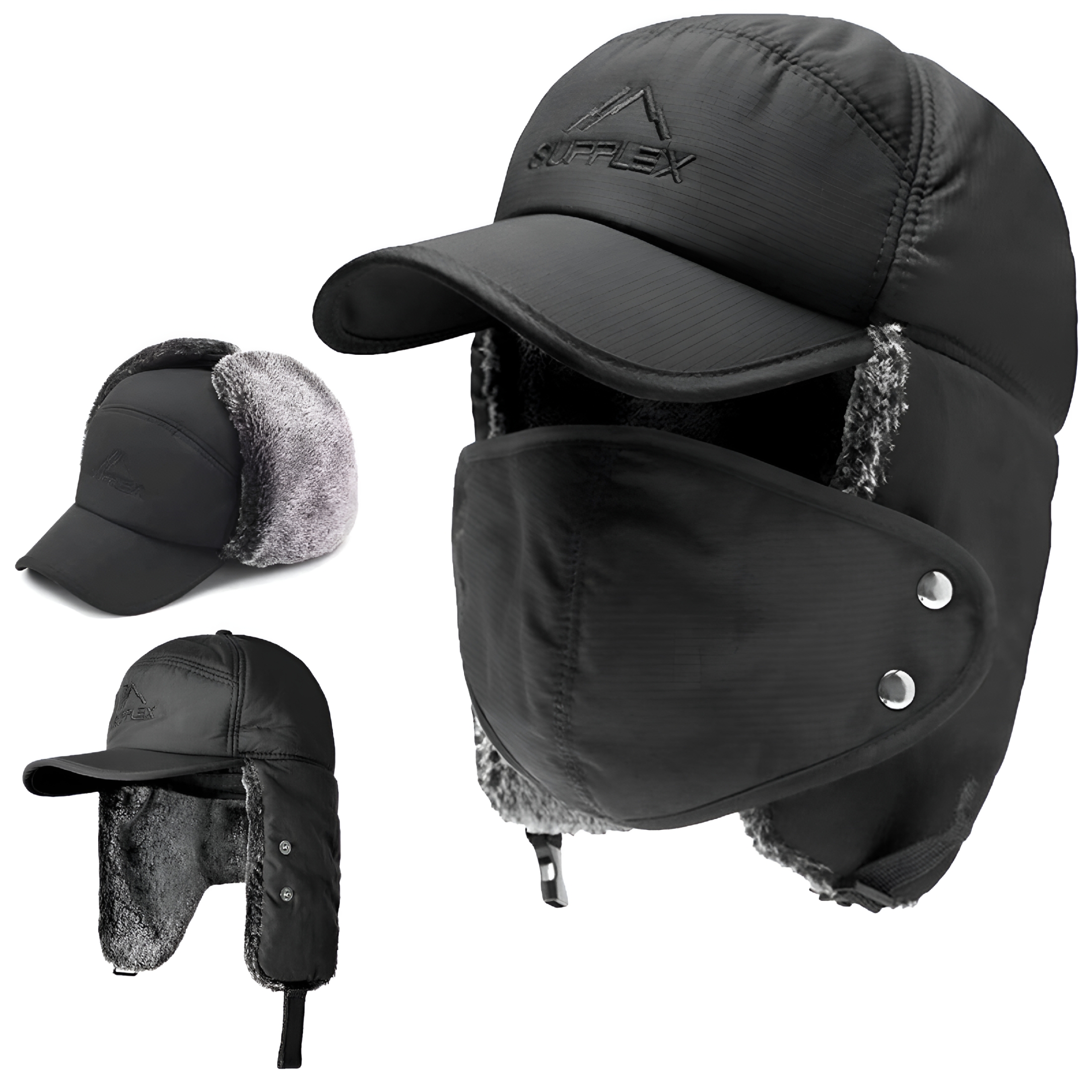 TELOLY Trapper Hat, Winter Hats with Ear Flaps for Cold Weather, Warm ...
