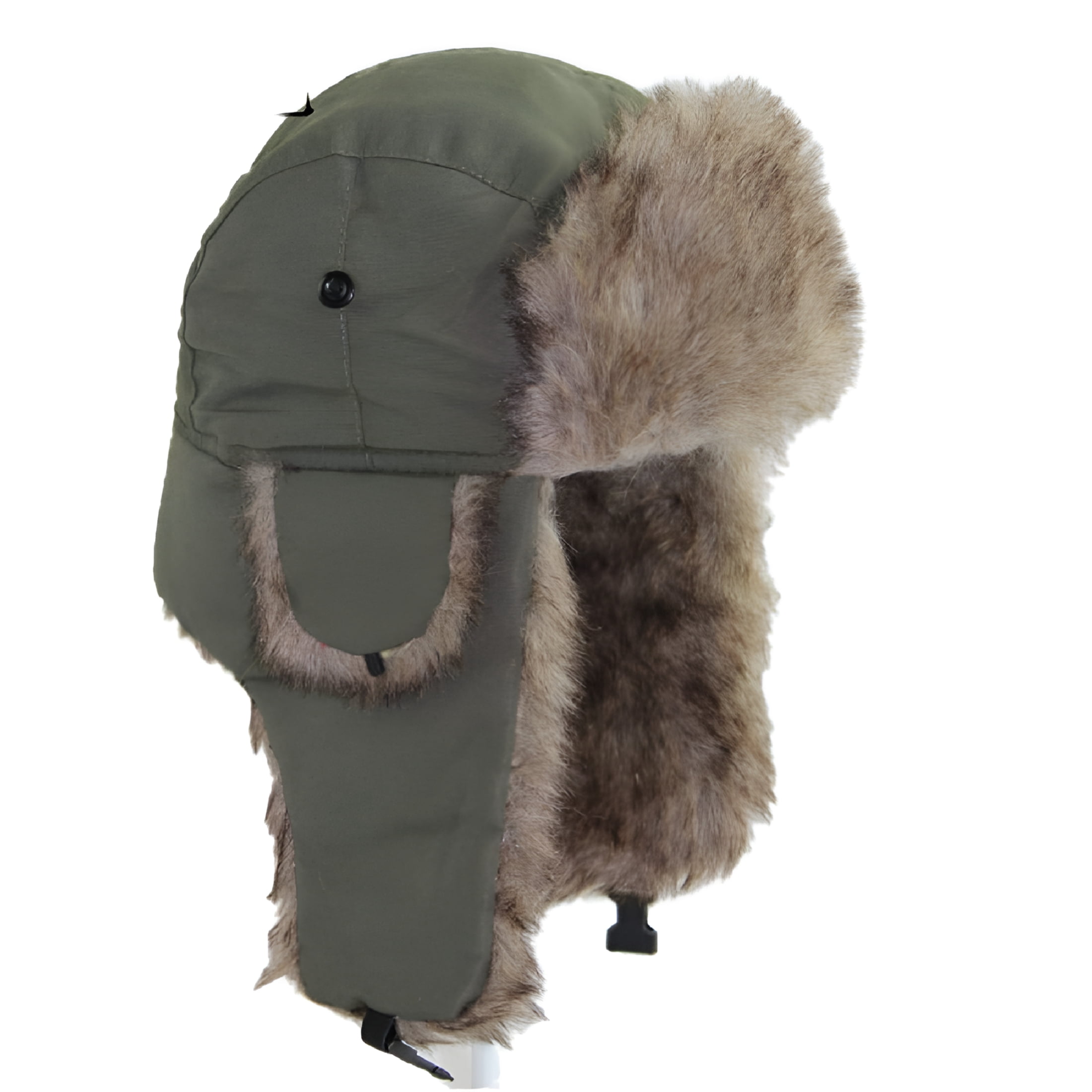 TELOLY Unisex Men Women Faux Fur Lined Trapper Hat Warm Windproof ...