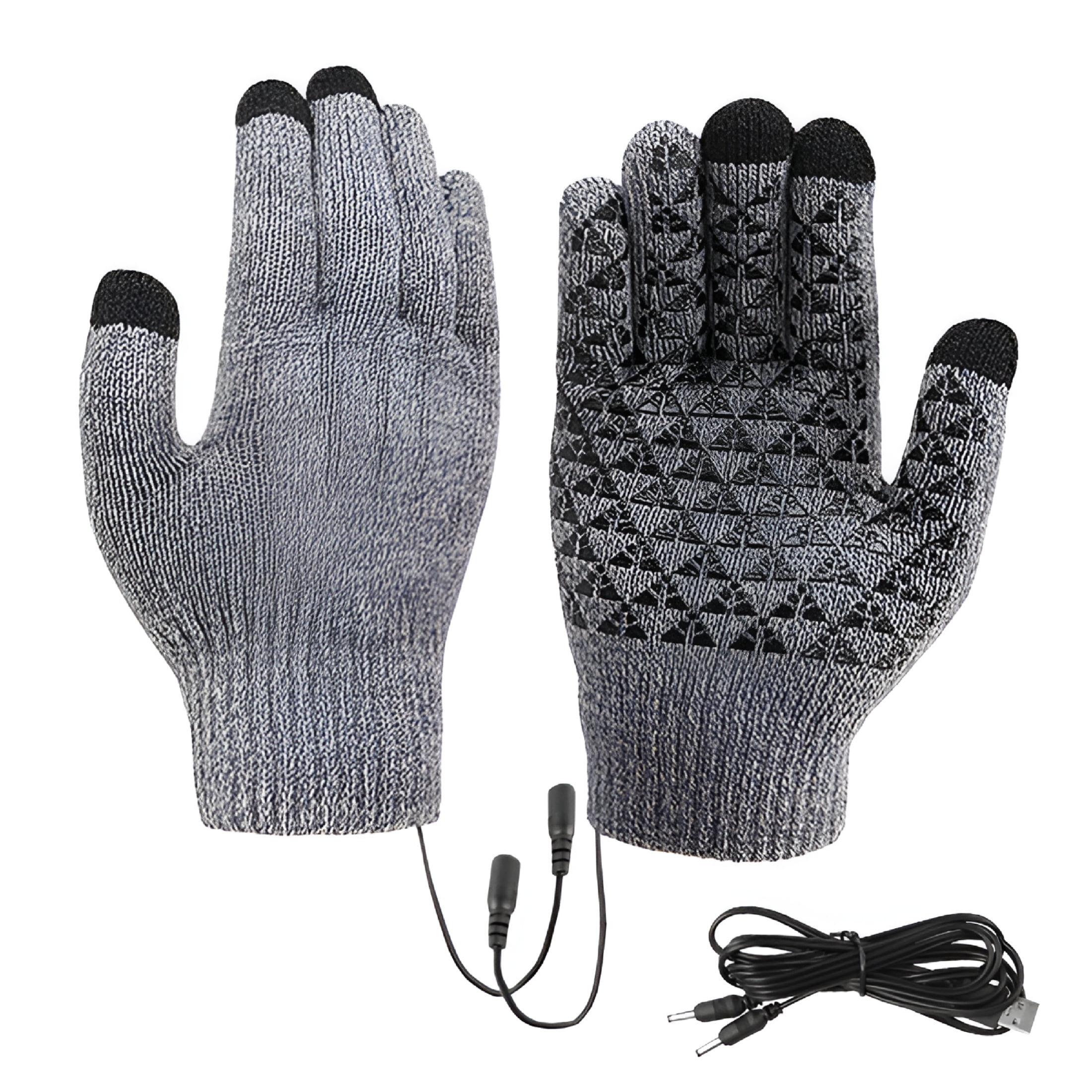 TELOLY Usb Rechargeable Heated Gloves with Touchscreen Fingers ...
