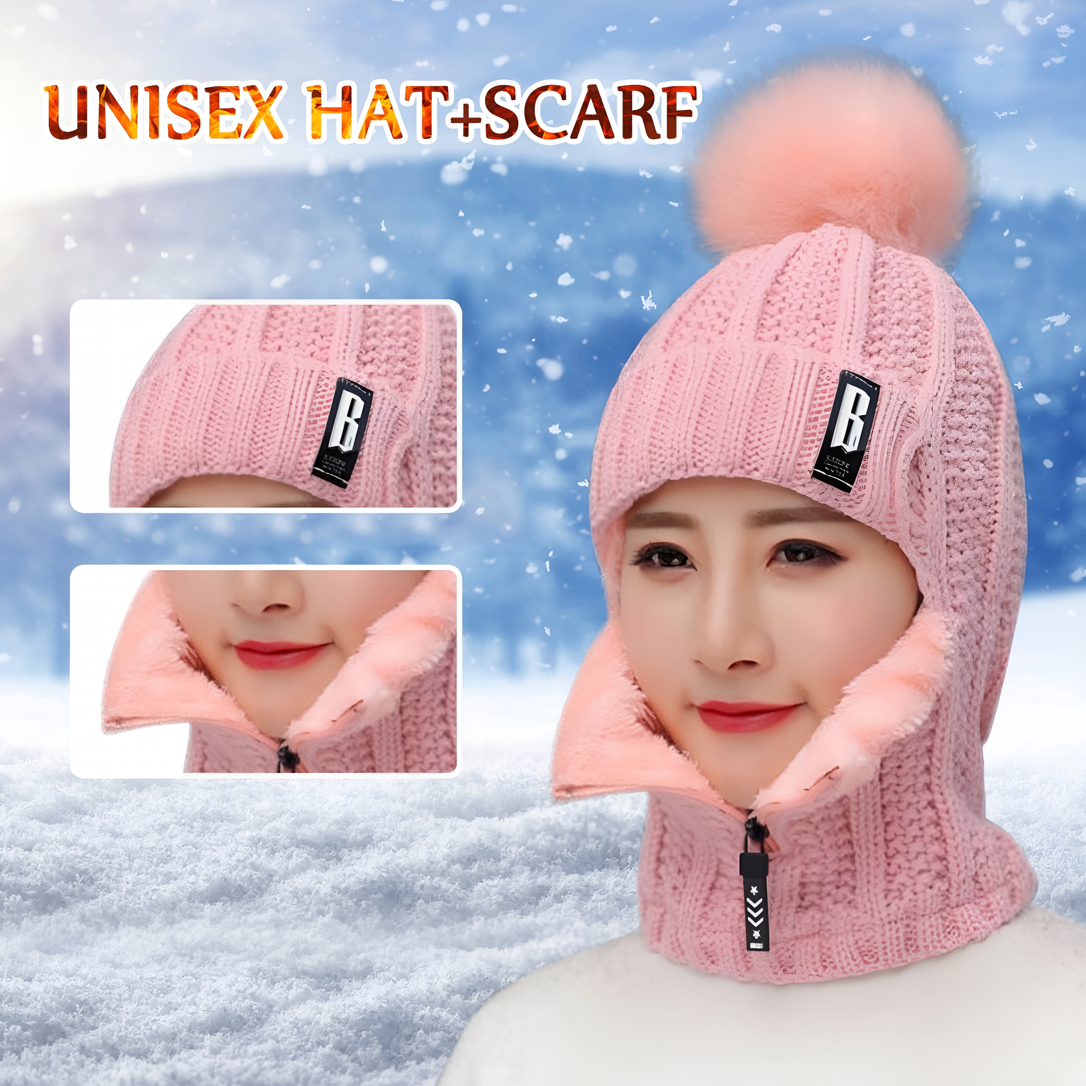 TELOLY Winter Balaclava Fleece Hood Ski Mask for Women Kids, Thermal ...
