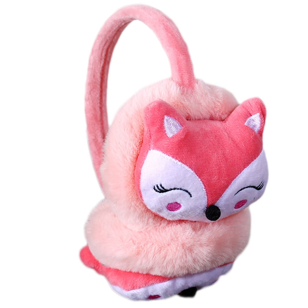 TELOLY Winter Earmuffs For Girls Fox Women Kid Cute Earmuffs Ear Muffs ...