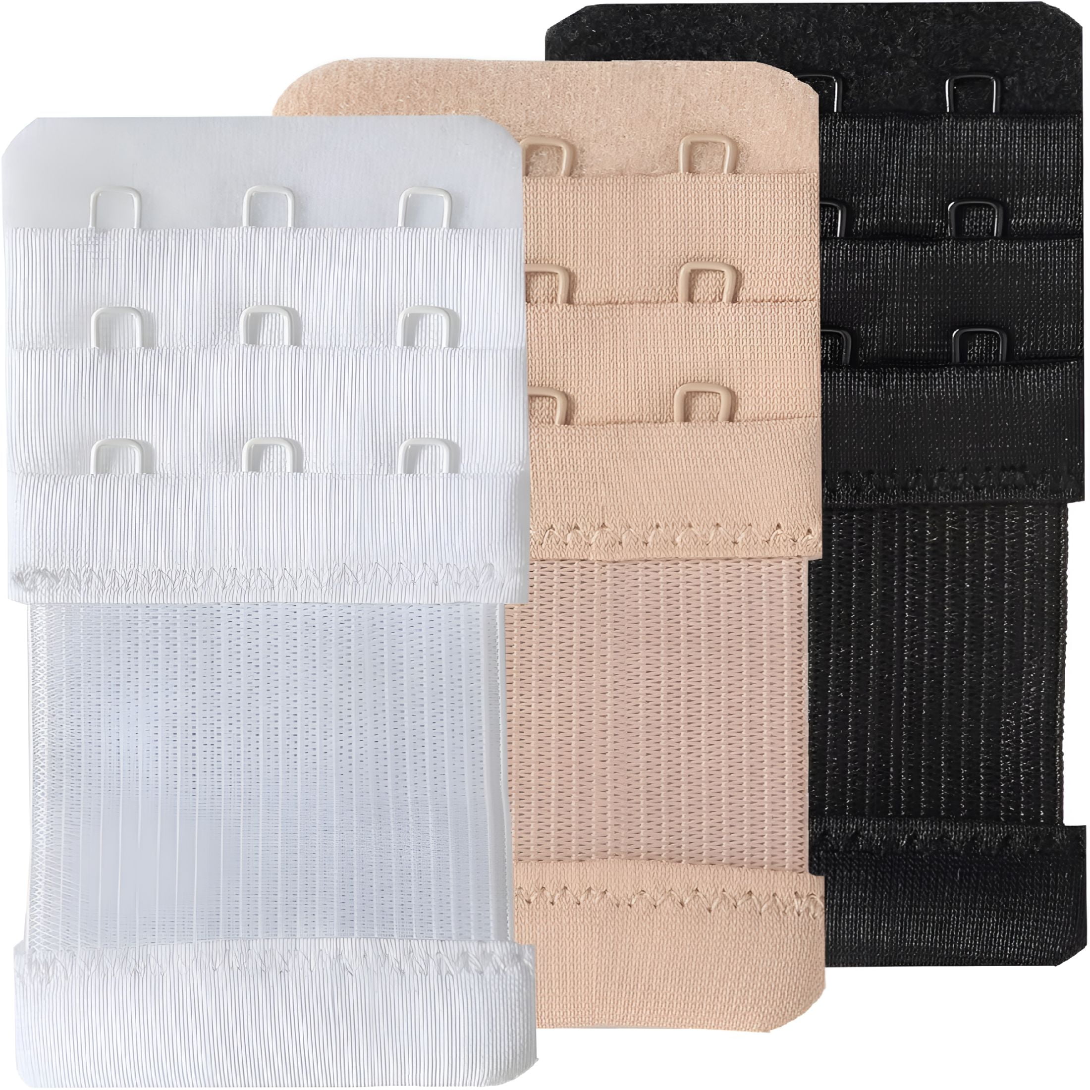 TELOLY Women's Bra Extenders 3 Hook 1/2" Spacing, Multicolor, Soft ...