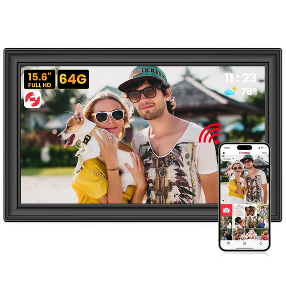 Frameo WiFi Digital Picture Frame, TEMASH 10.1" Digital Photo Frame 32G ...