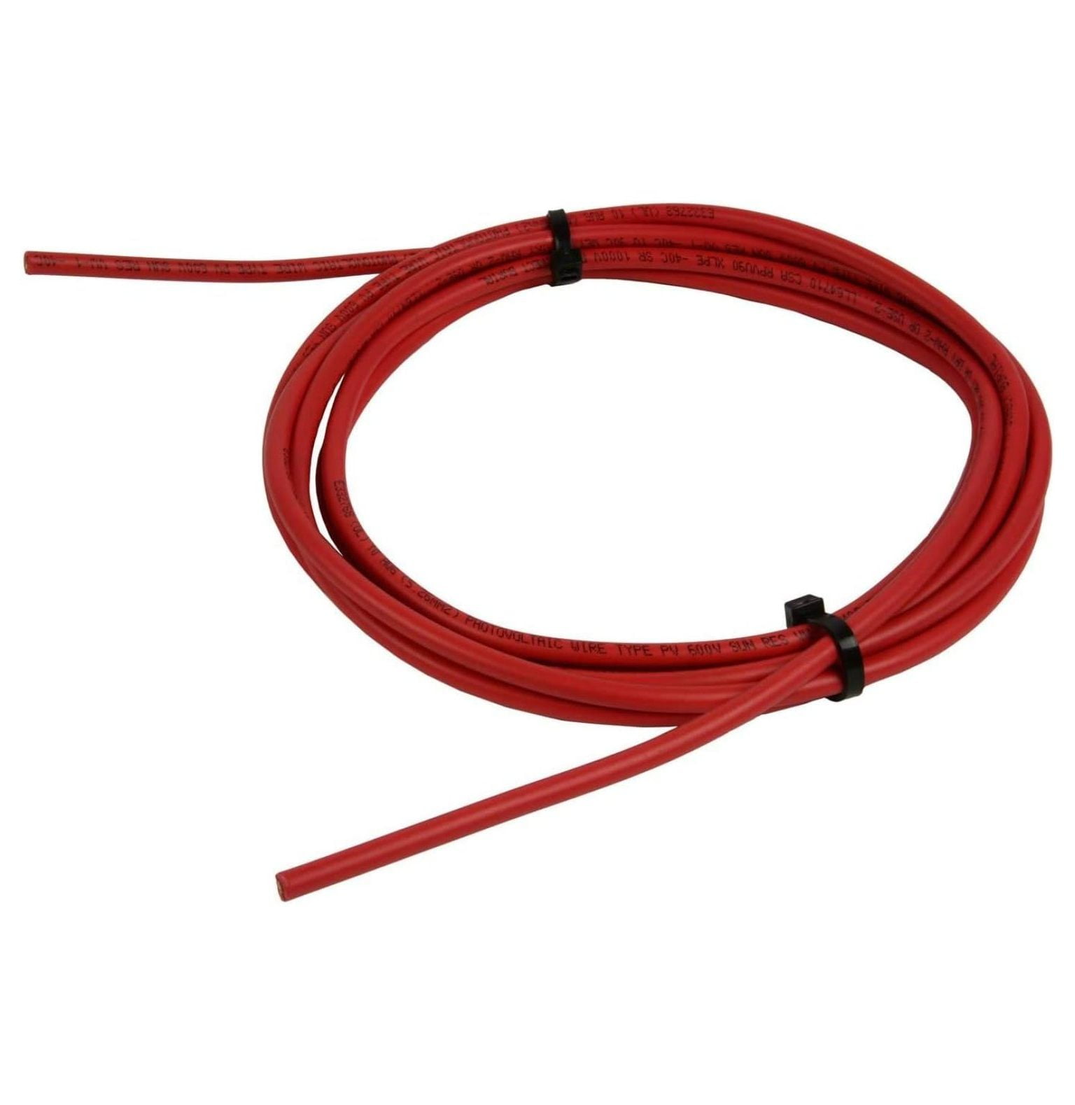 TEMCo 10 AWG/Gauge Solar Cable - Made in The USA 10 Feet Red (Variety ...