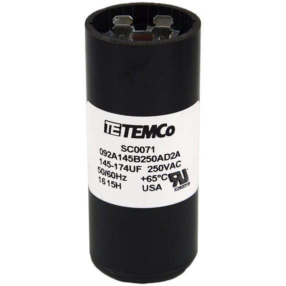 TEMCo 145-174 uF MFD CD60 Start Capacitor 220-250V AC Round | 50/60 Hz ...