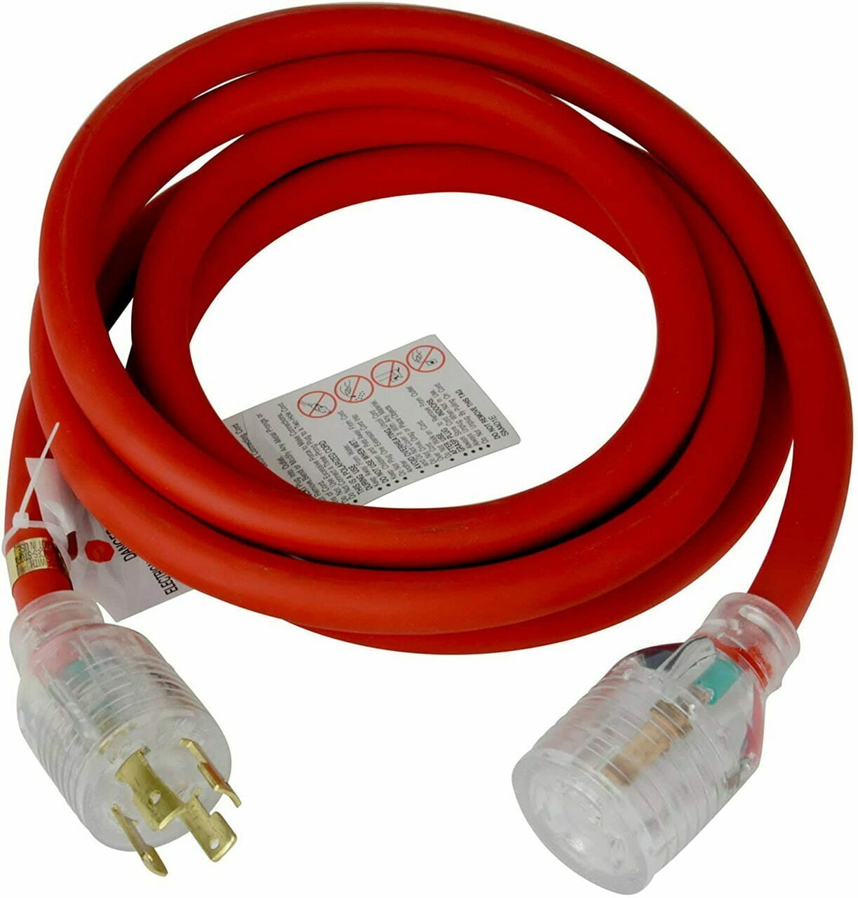 TEMCo 30 ft Extreme Cold Weather Generator Extension Cord L14-30 30 Amp ...