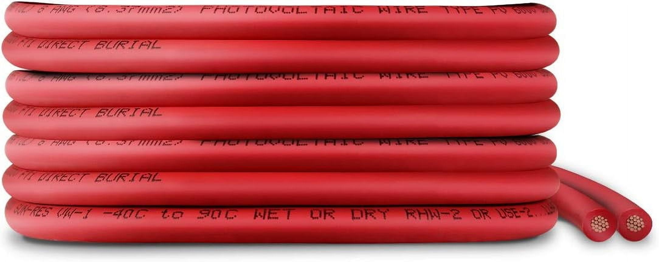 TEMCo 8 AWG/Gauge Solar Cable - Made in The USA 70 Feet Red (Variety of ...