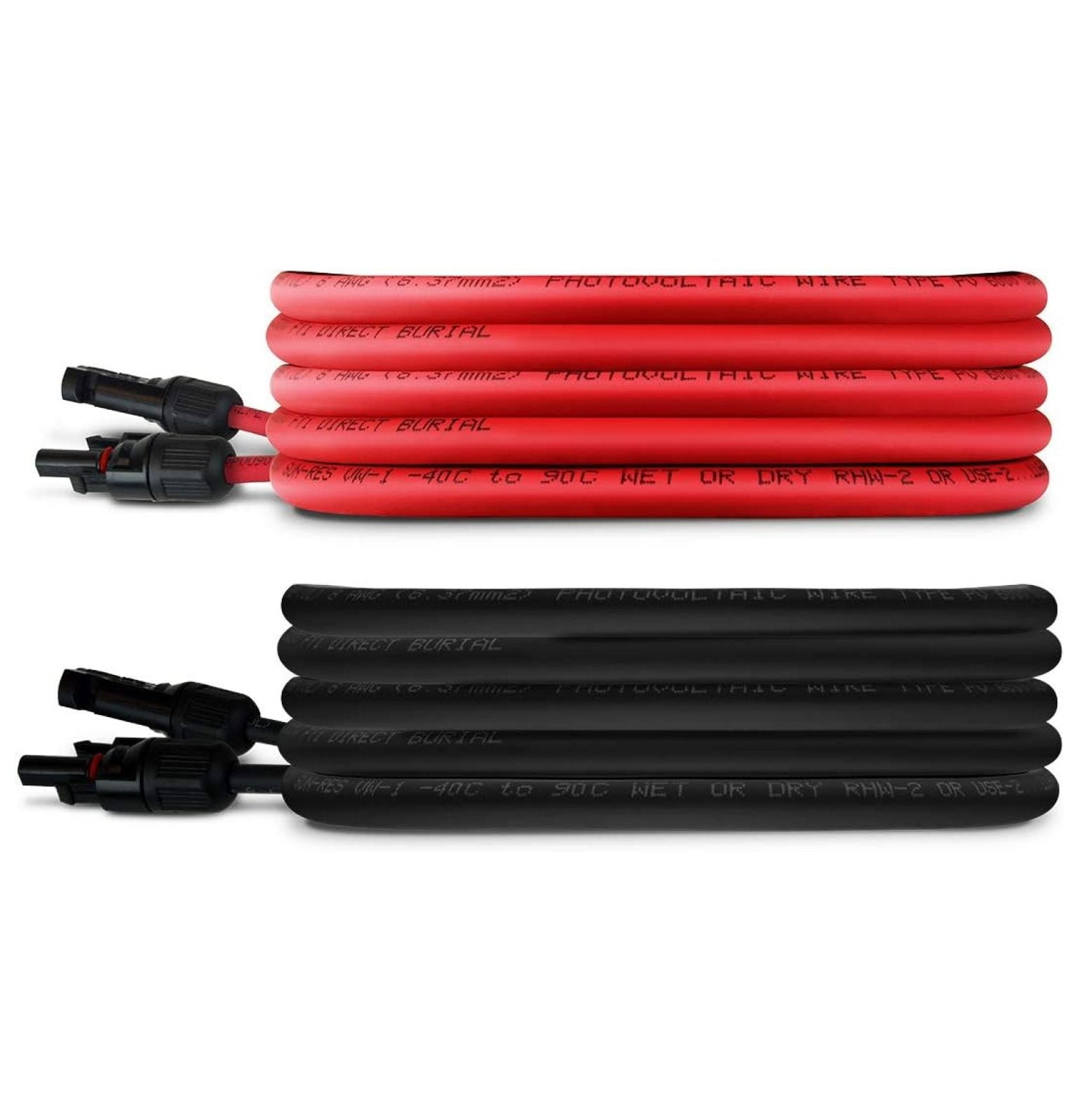 TEMCo 8 AWG/Gauge Solar Panel Extension Cable - Made in The USA (M/F ...