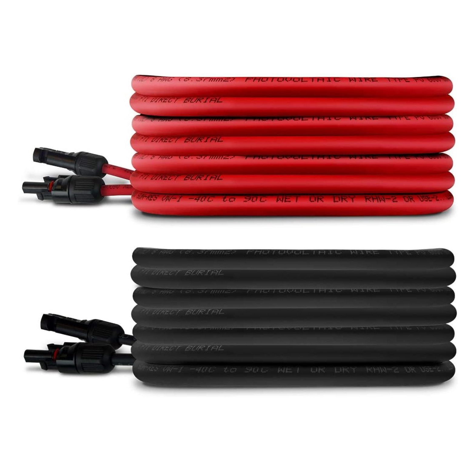TEMCo 8 AWG/Gauge Solar Panel Extension Cable - Made in The USA (M/F ...