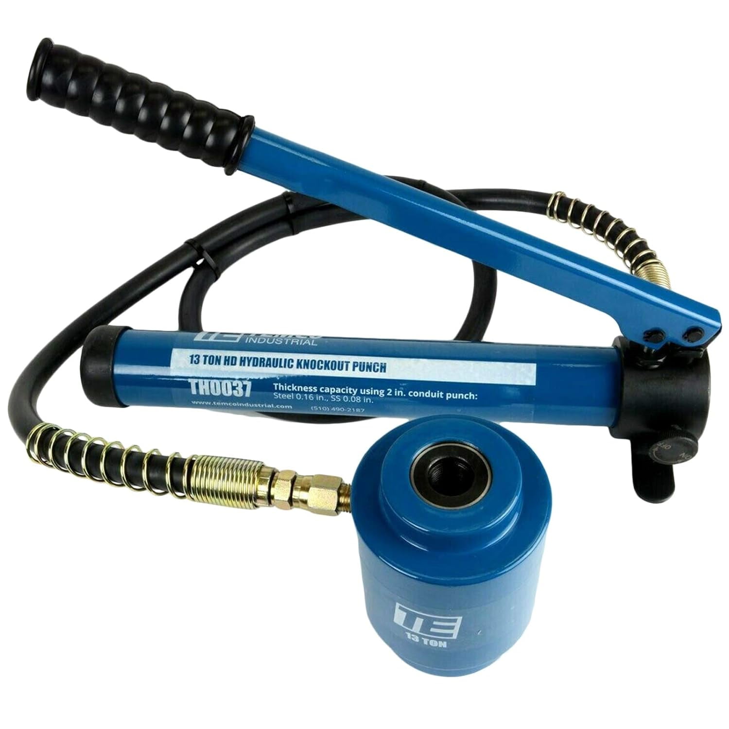 TEMCo Hydraulic Knockout Punch Driver Electrical Conduit Hole KO Tool 3 ...