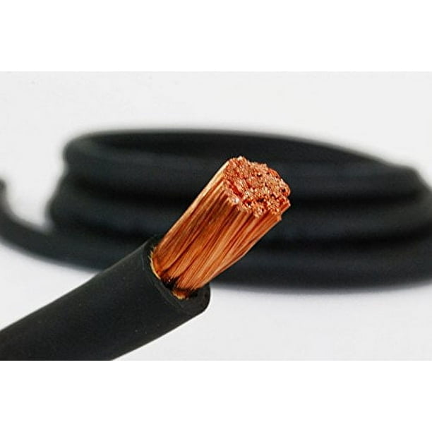 TEMCo WC0003-15 ft 2/0 Gauge AWG Welding Lead & Car Battery Cable ...