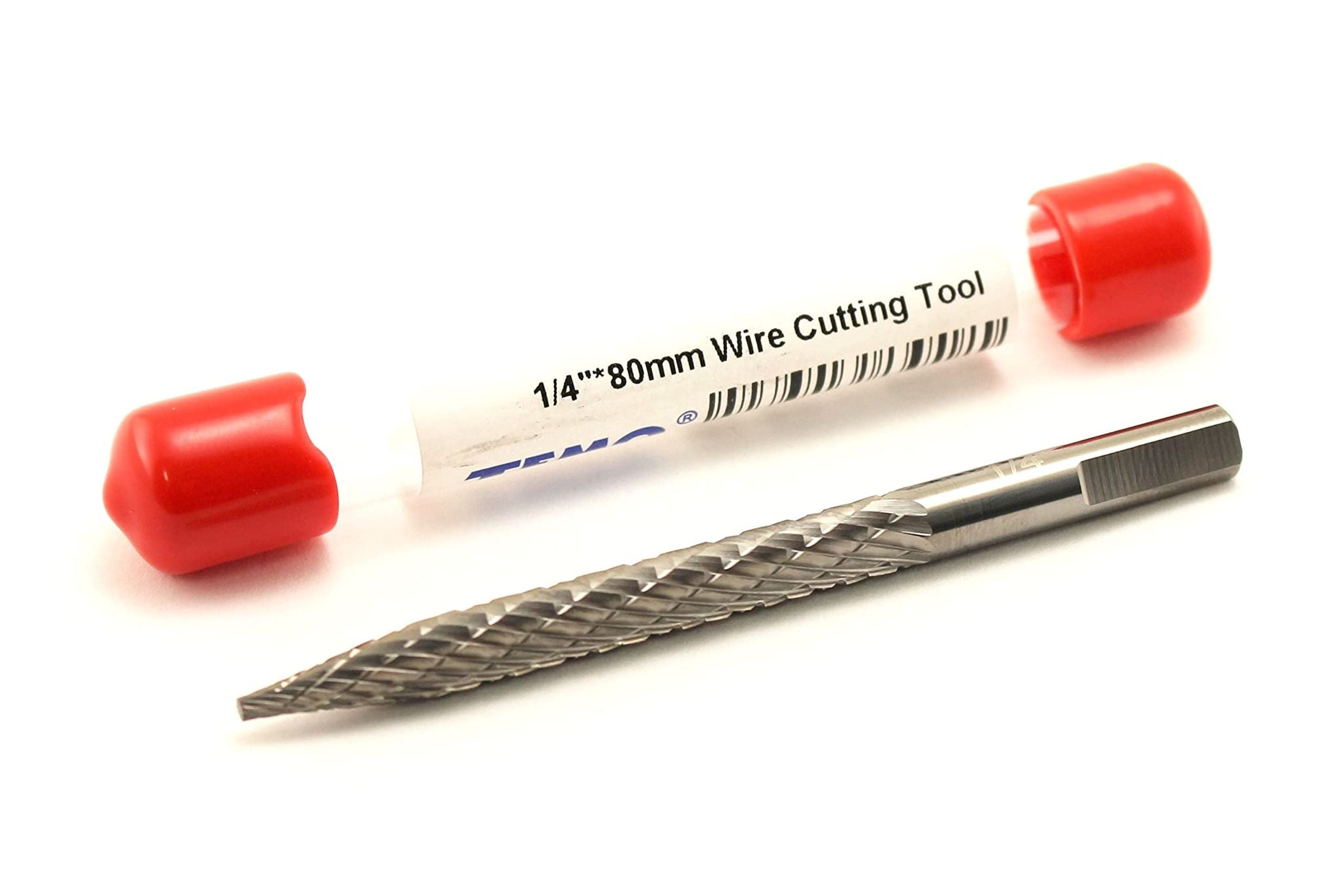 TEMO 1/4 Inch 6mm Carbide Burr Drill Bit Wire Cutter Tire Repair ...