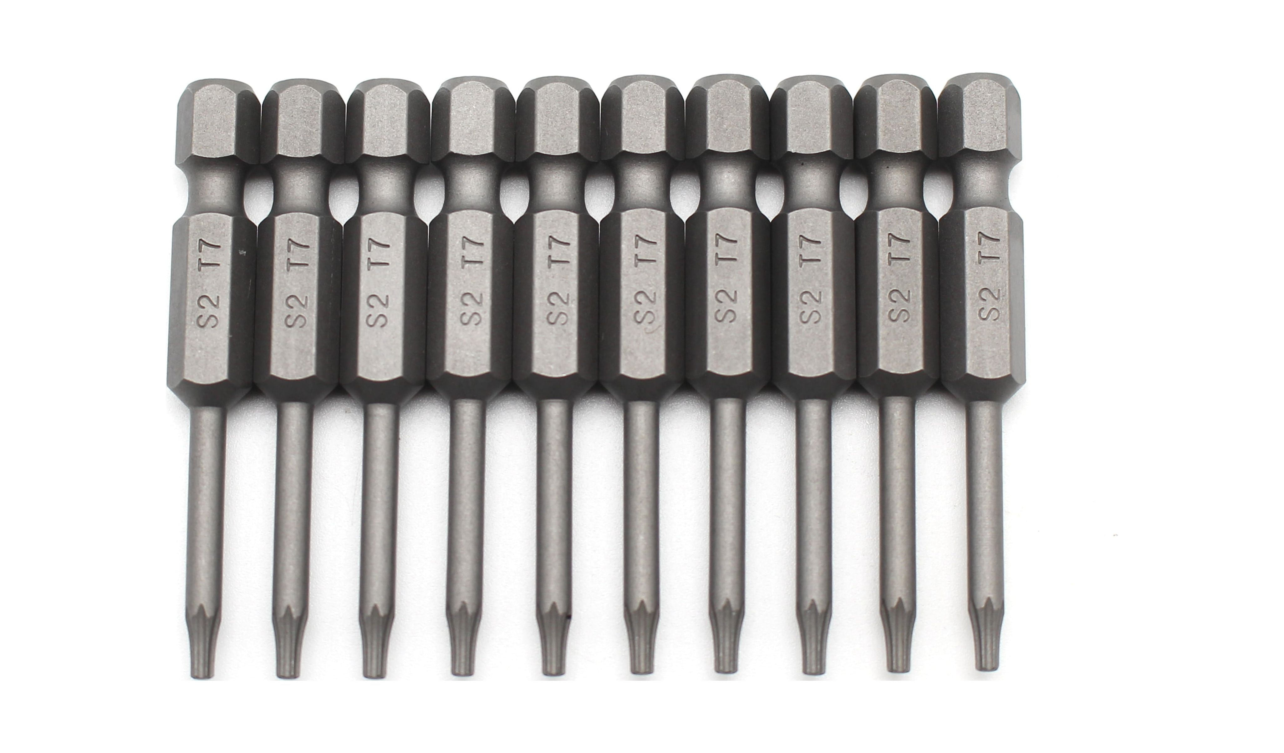 TEMO 10 Piece T7 Torx Star 6 Point Reduced Round Shaft Screwdriver ...