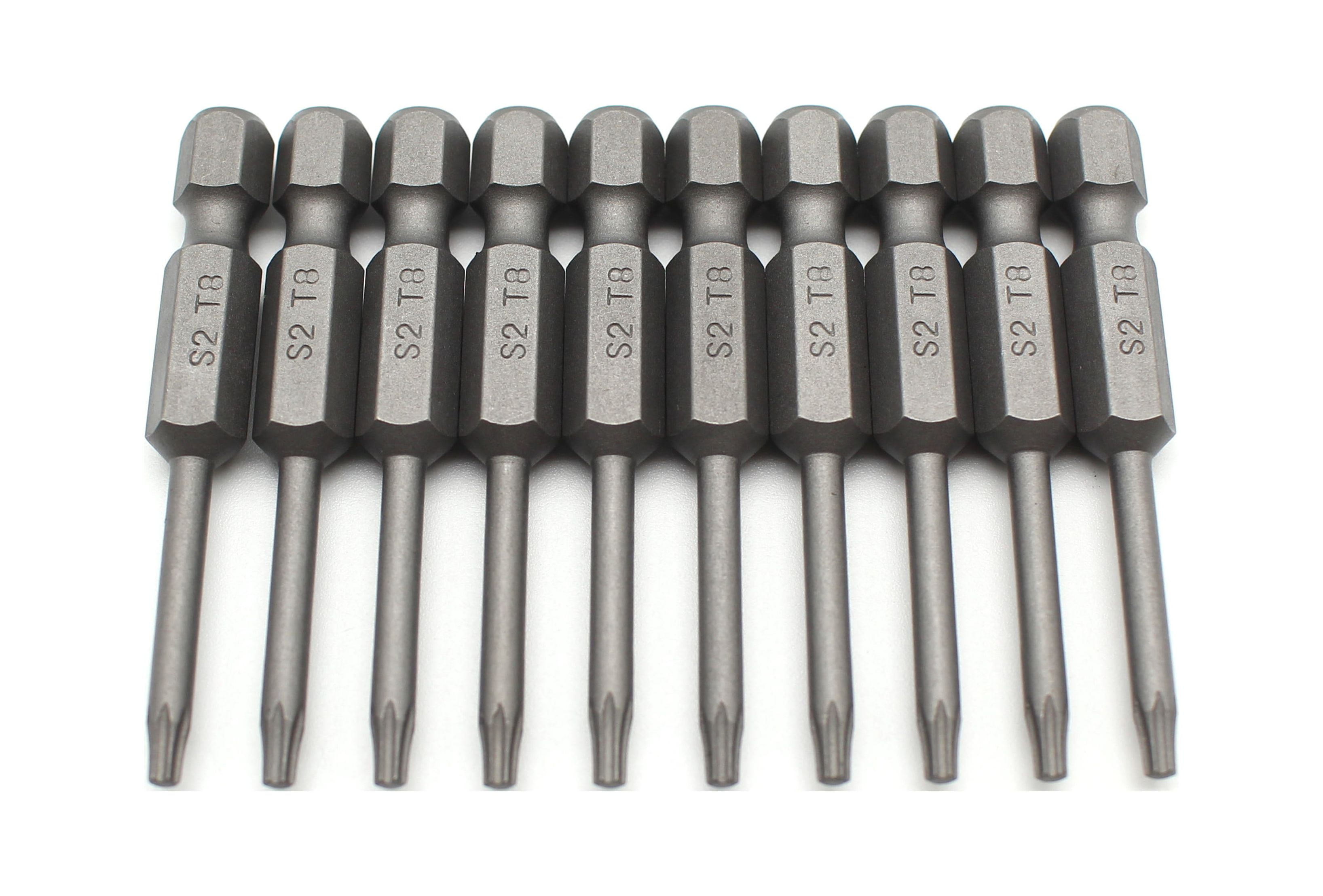 TEMO 10 Piece T8 Torx Star 6 Point Reduced Round Shaft Screwdriver ...