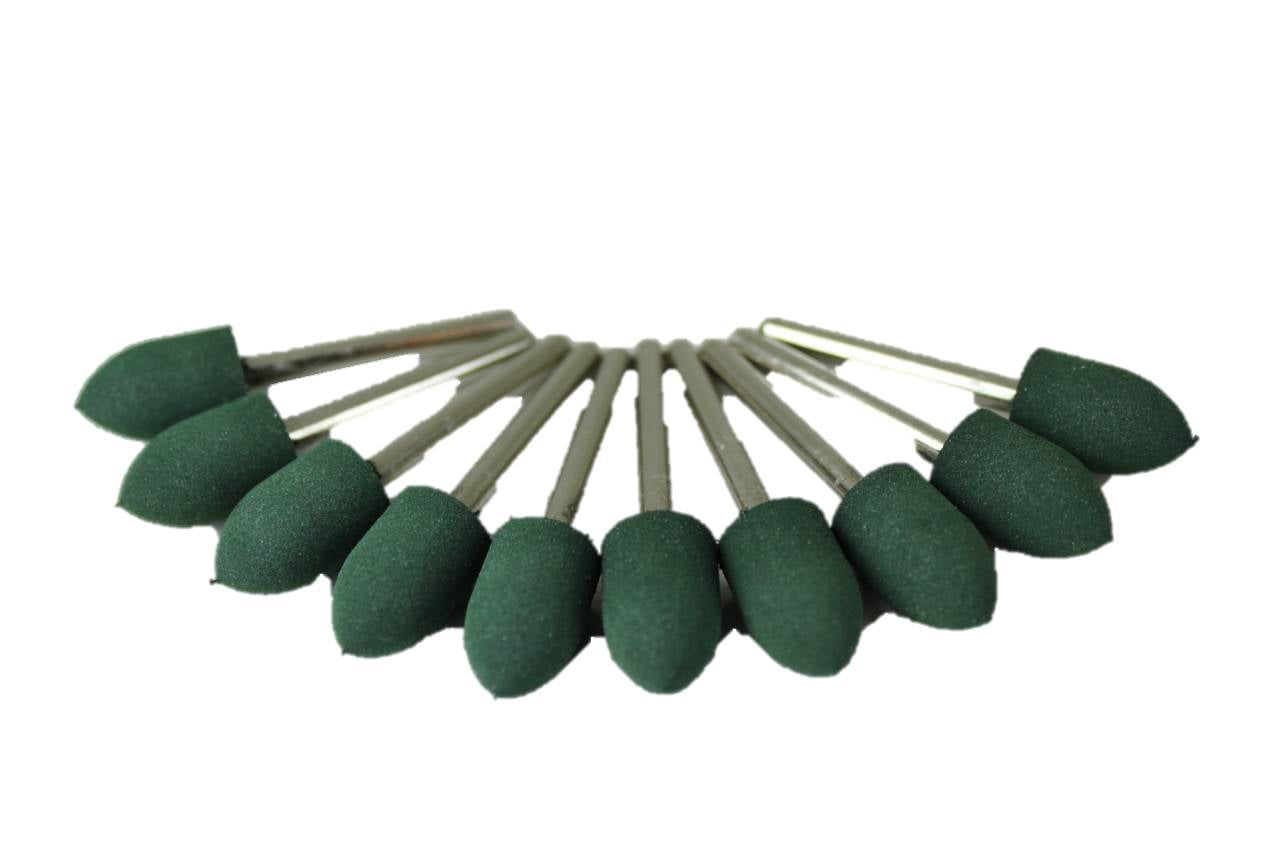 TEMO 10 pc 10 mm (3/8 Inch) Bullet Rubber Rotary Tool Polishing Burr ...