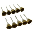 TEMO 10 pc Brass Rotary 1/2 Inch (13 mm) Cup Wire Brush Wheel #536 with ...