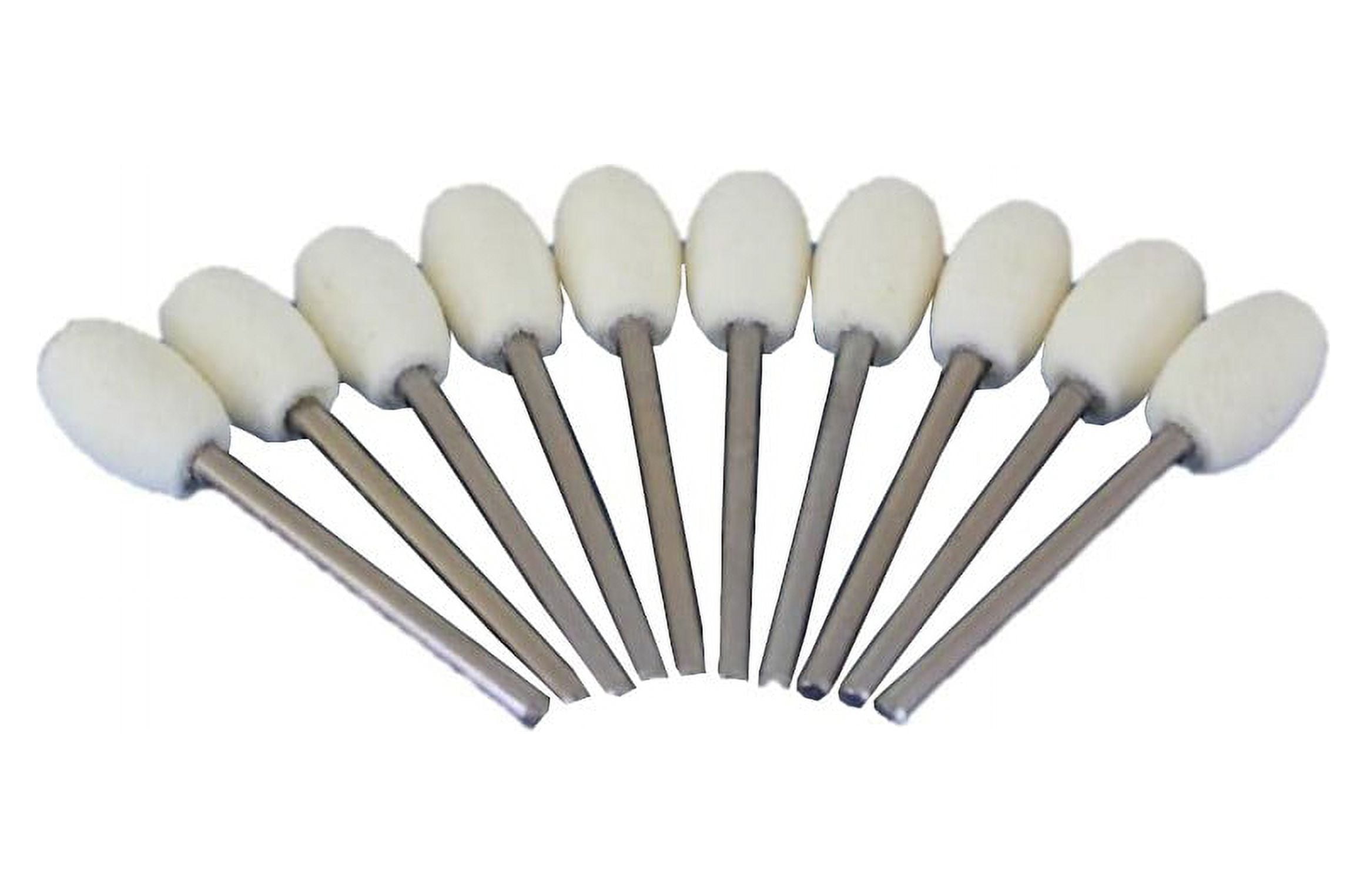 TEMO 10 pc Felt Burrs Wool Bob Polishing Grinding #10 Flame Shape 10 mm ...