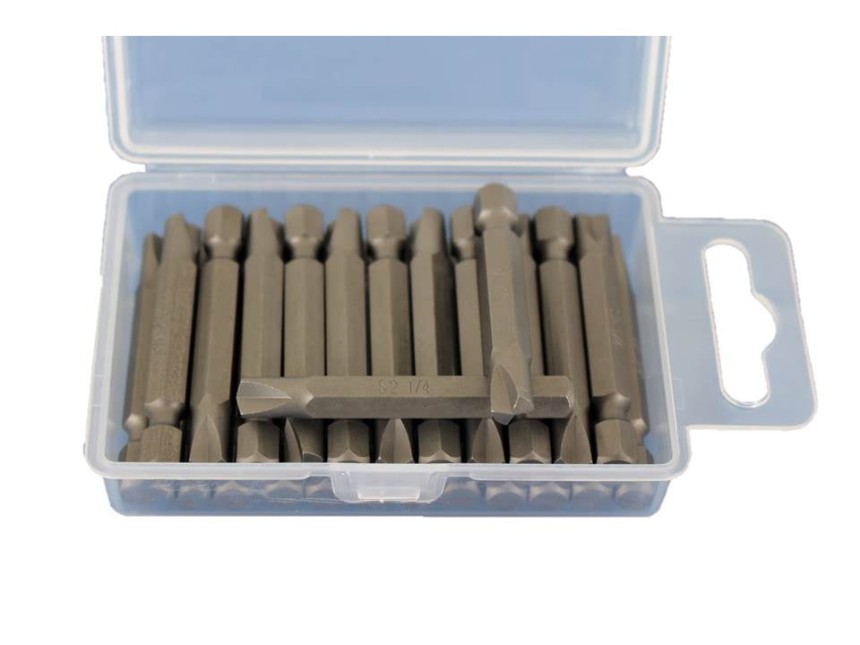 TEMO 25 pc 1/4 Inch Clutch 2 Inch Long(50 mm) Screwdriver Insert Bits ...