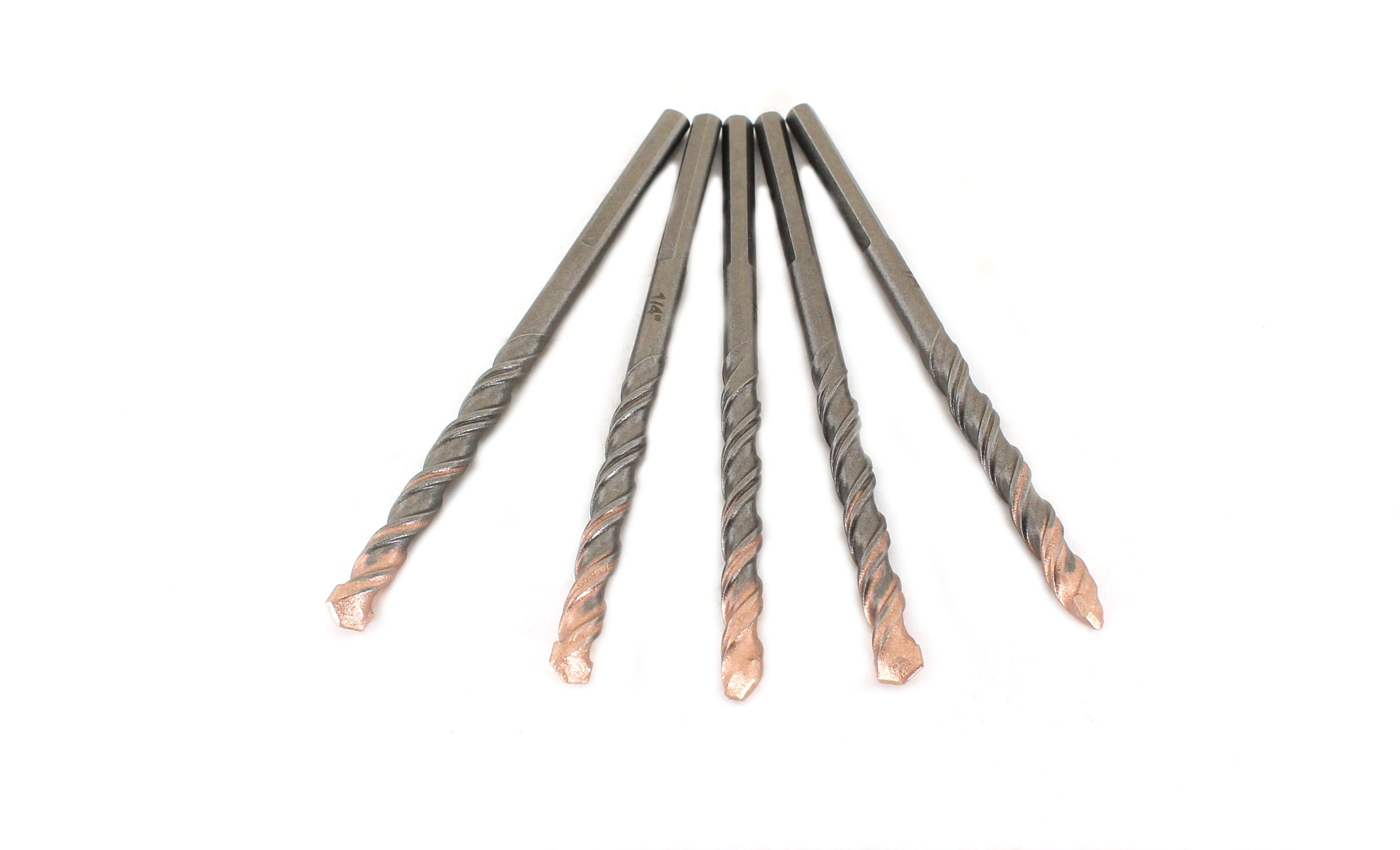 TEMO 5 pc Premium Percussion Masonry Drill Bit 1/4 x 4 Inch - Walmart.com