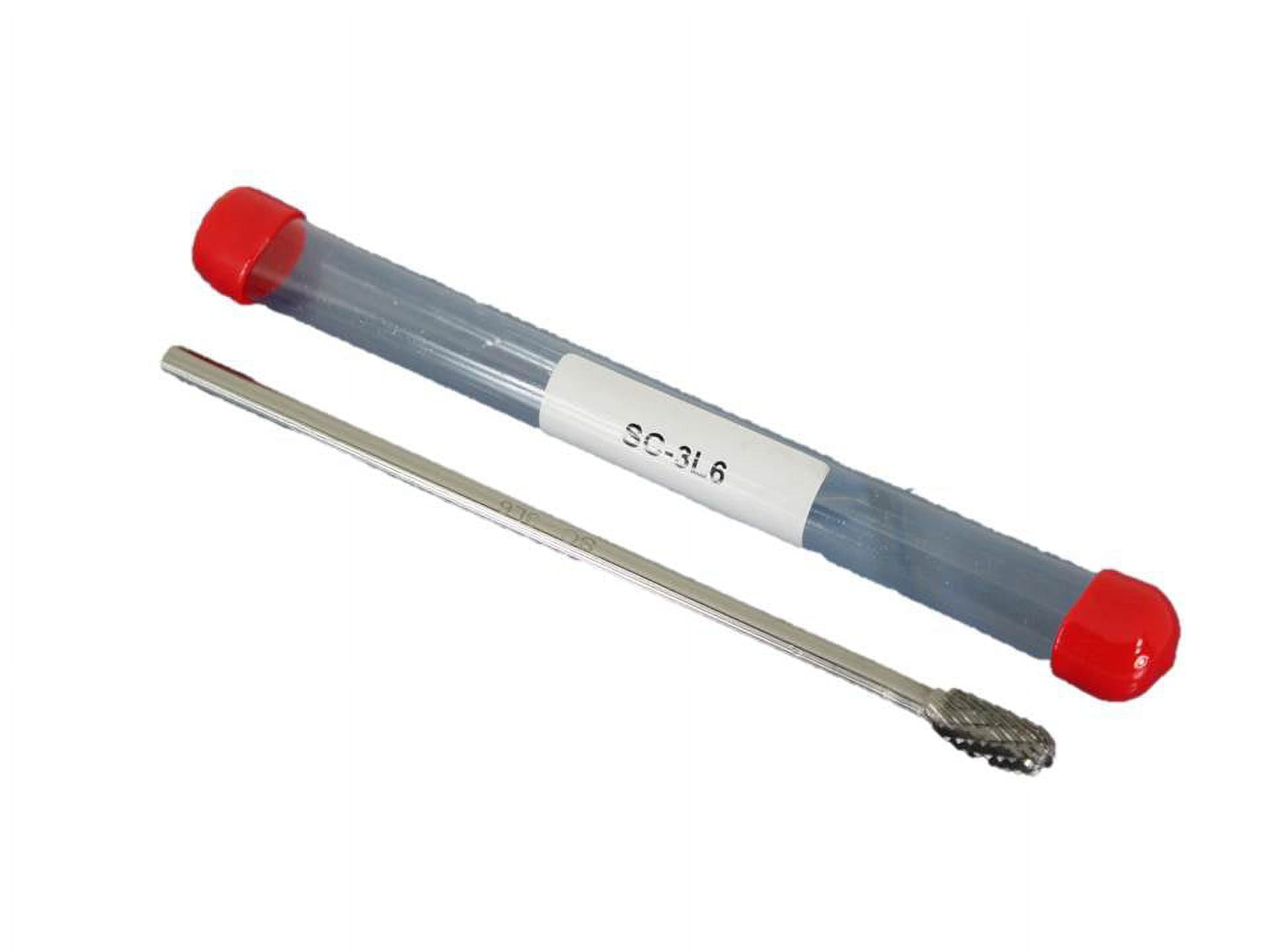 TEMO SC-3L6 Double Cut Carbide Rotary Burr File, 3/8 Inch (9.5 mm) Head ...