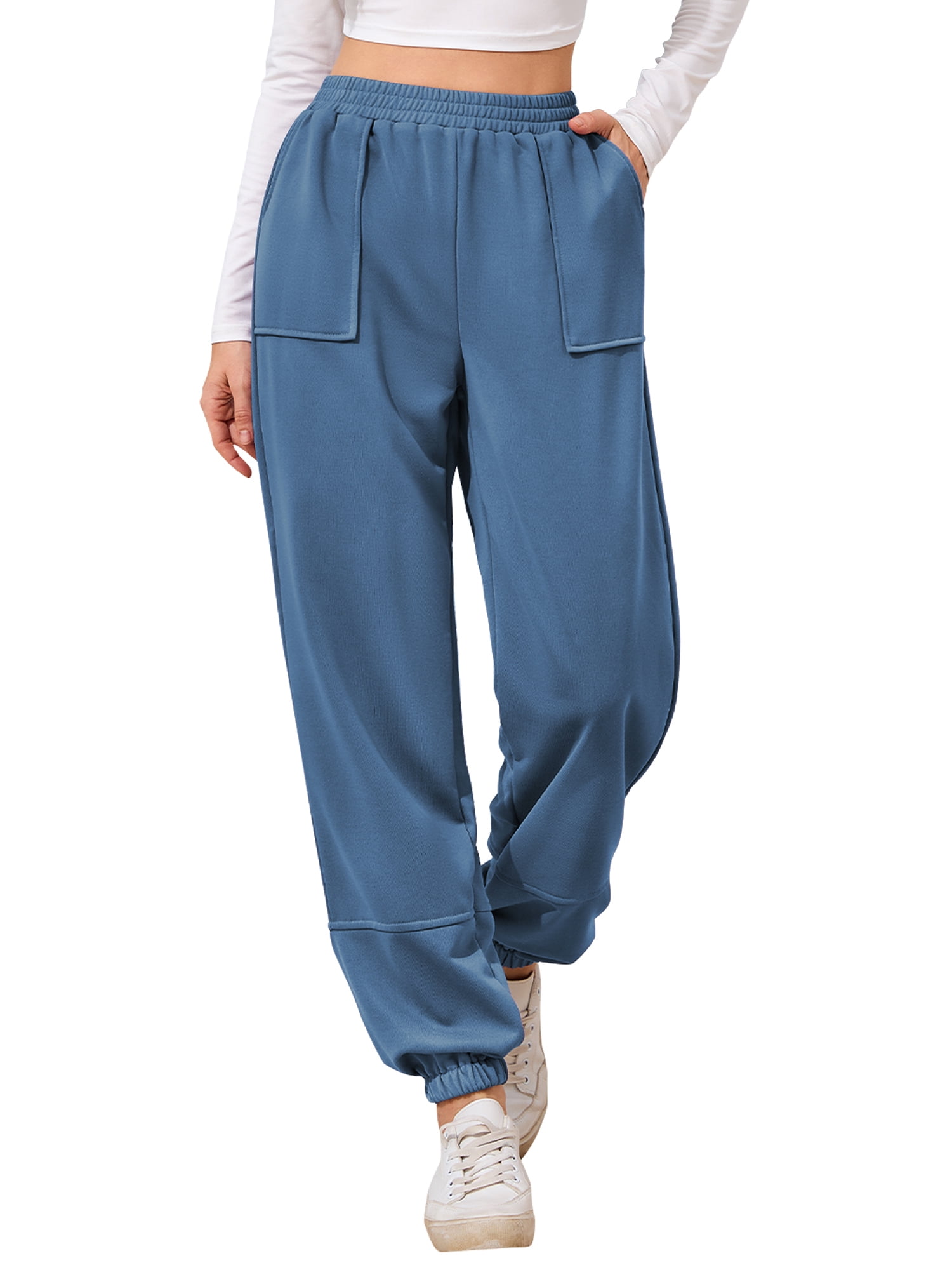 TEMOFON Sweatpants Casual Joggers Tapered Leg Ladies Jogger Pant Fall ...