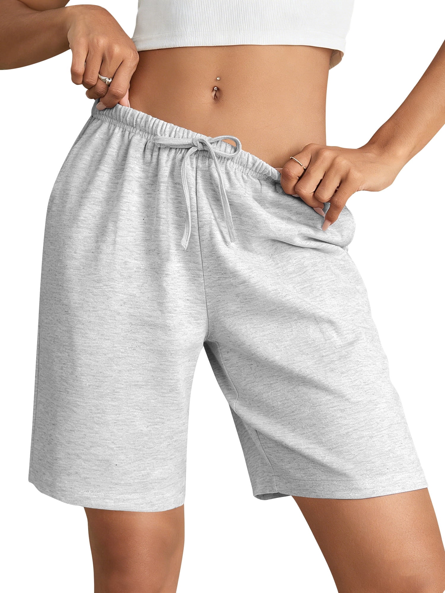 TEMOFON Women's Athletic Shorts Sweat Shorts for Women Drawstring ...