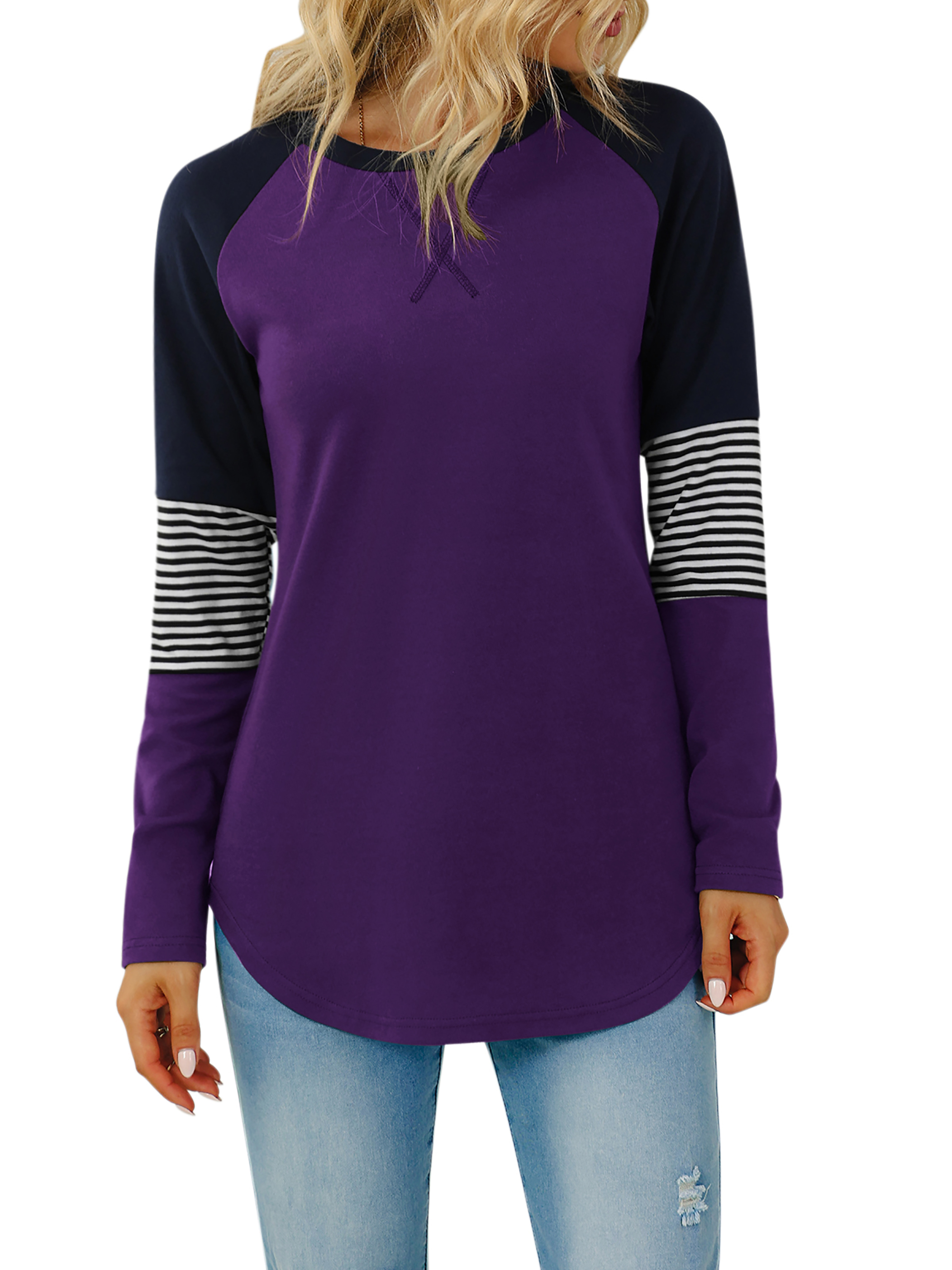 Time and Tru Women's Long Sleeve Raglan T-Shirt - Walmart.com