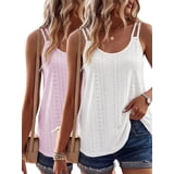 TEMOFON women Camisole Tops for Women Spaghetti Strap Swing Vest Tank ...