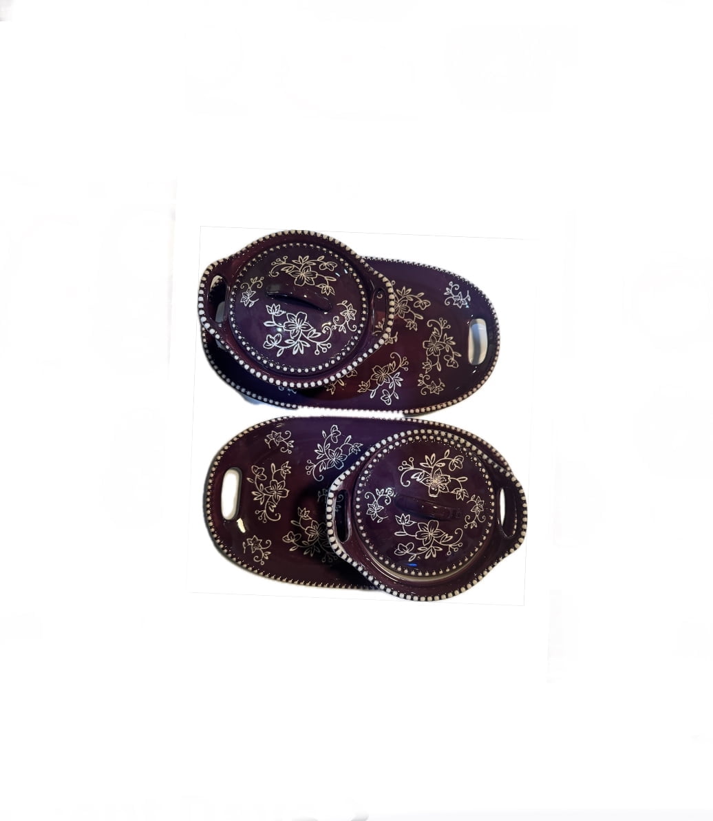 TEMP-TATIONS Floral Lace Soup and Sandwich Stoneware Set, 6 pc ...