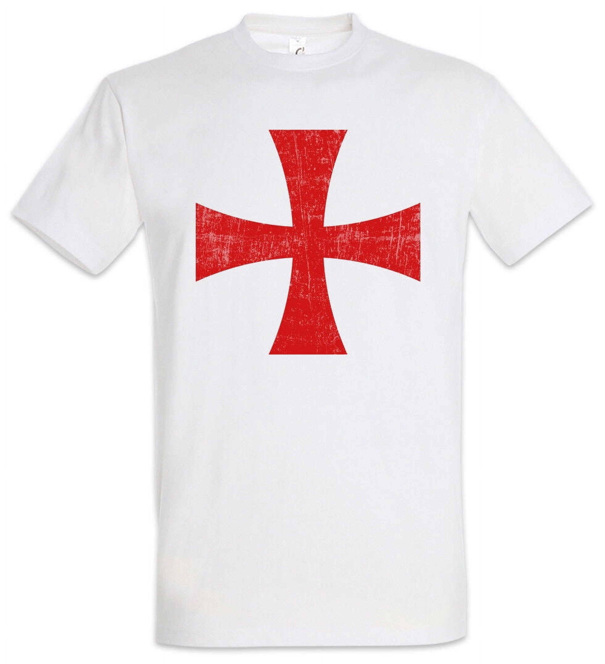 TEMPLAR CROSS I T-SHIRT Rotes Tempelritter Orden Kreuz Templerorden ...