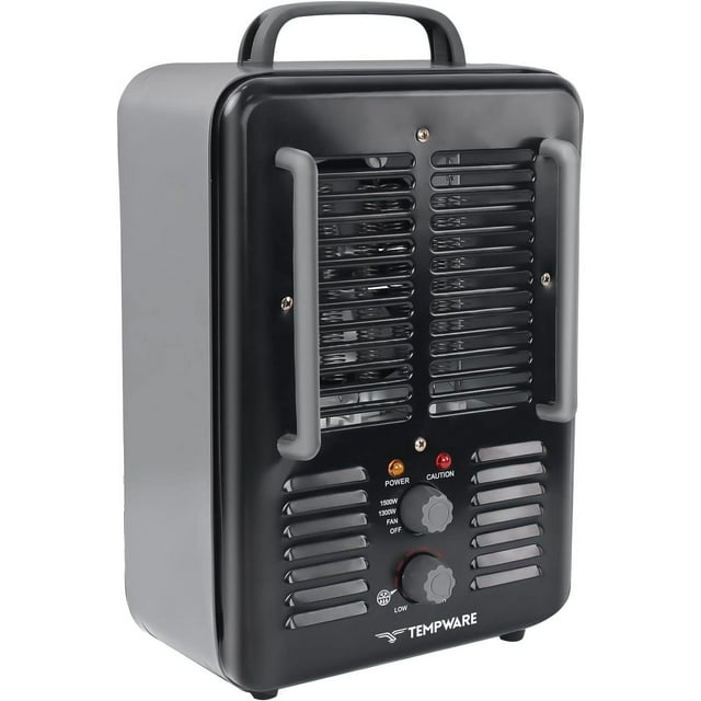 TEMPWARE Portable Space Heater, 1300W/1500W, Adjustable Thermostat ...