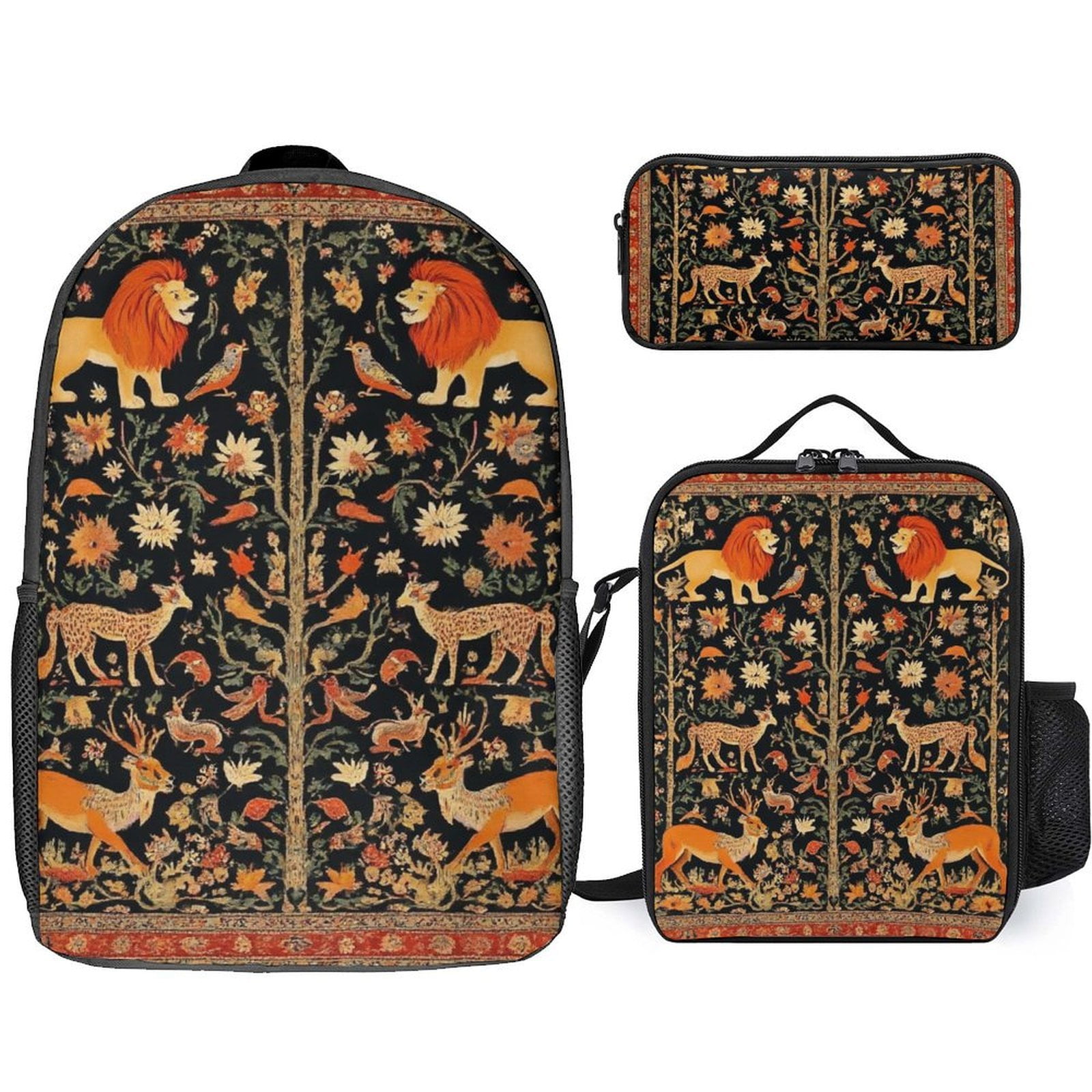 TEMU Animal Paradise Garden-1 3D Printed 3pcs/Set Bags Laptop Daypack ...
