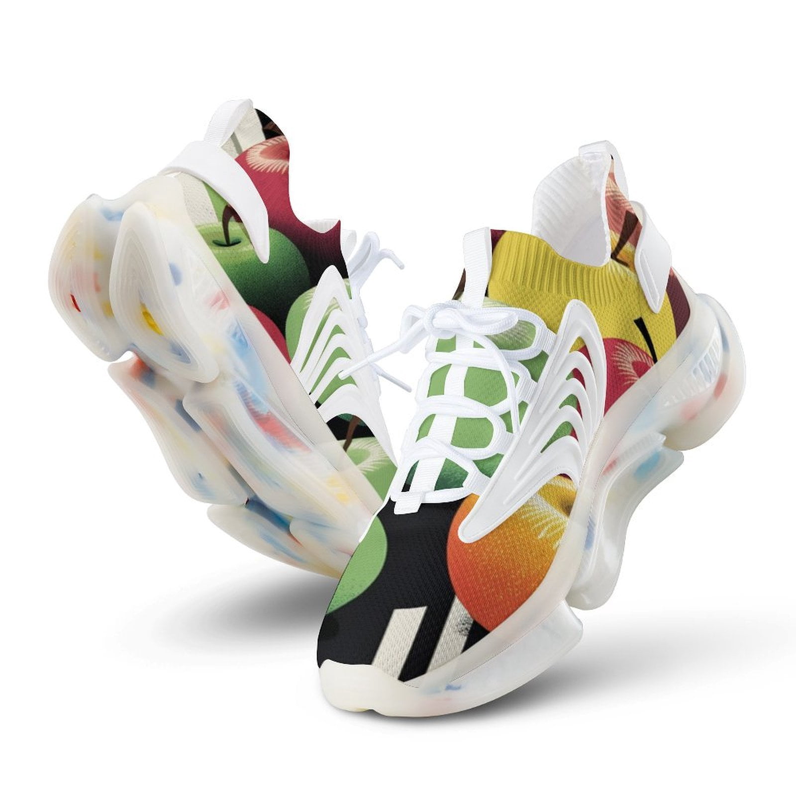 TEMU Apple Art Prints Walking Shoes for Men Woman Lightweight Tennis ...