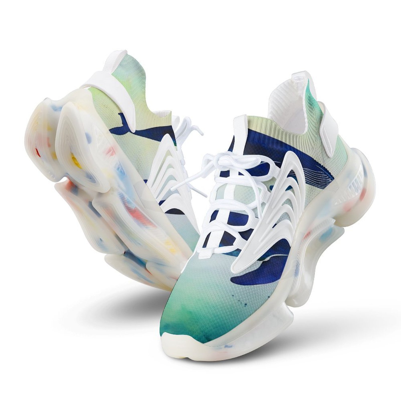 TEMU Blue Whale Art Print Walking Shoes for Men Woman Lightweight ...