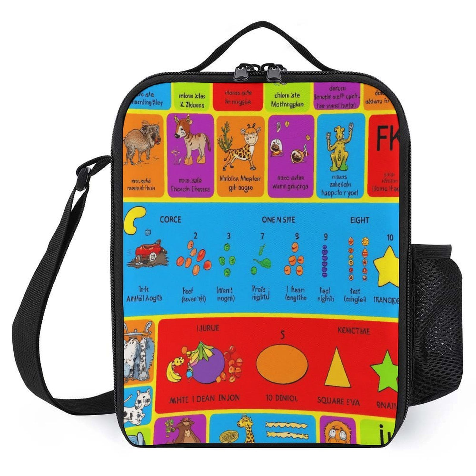 TEMU Colorful s Learning Chart Insulated Lunch Bags Thermal Bag Lunch ...