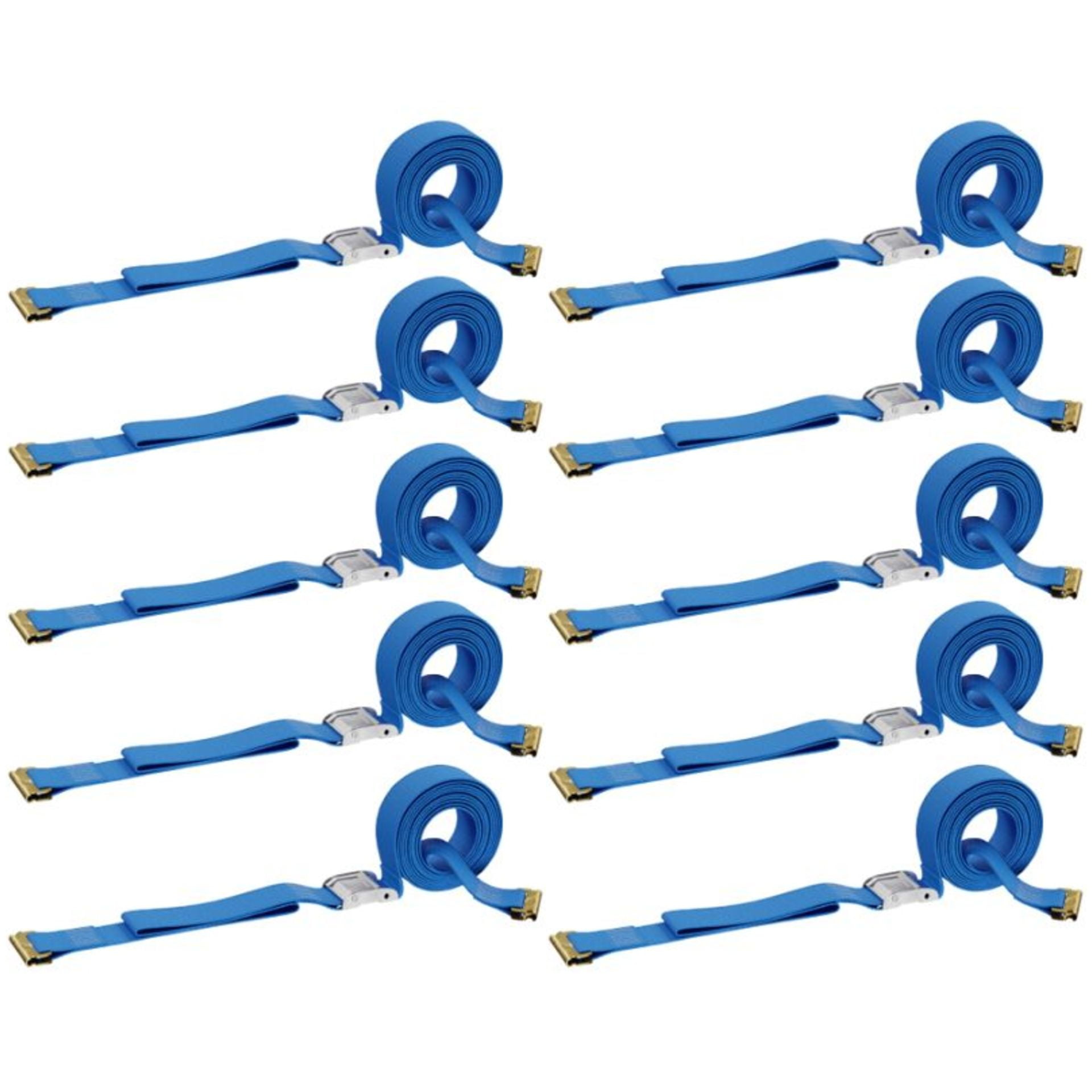 "TEN 2"" x 20' E Track Cam Straps, Durable Cam Buckle Strap Cargo TieDowns, Heavy Duty Blue ...