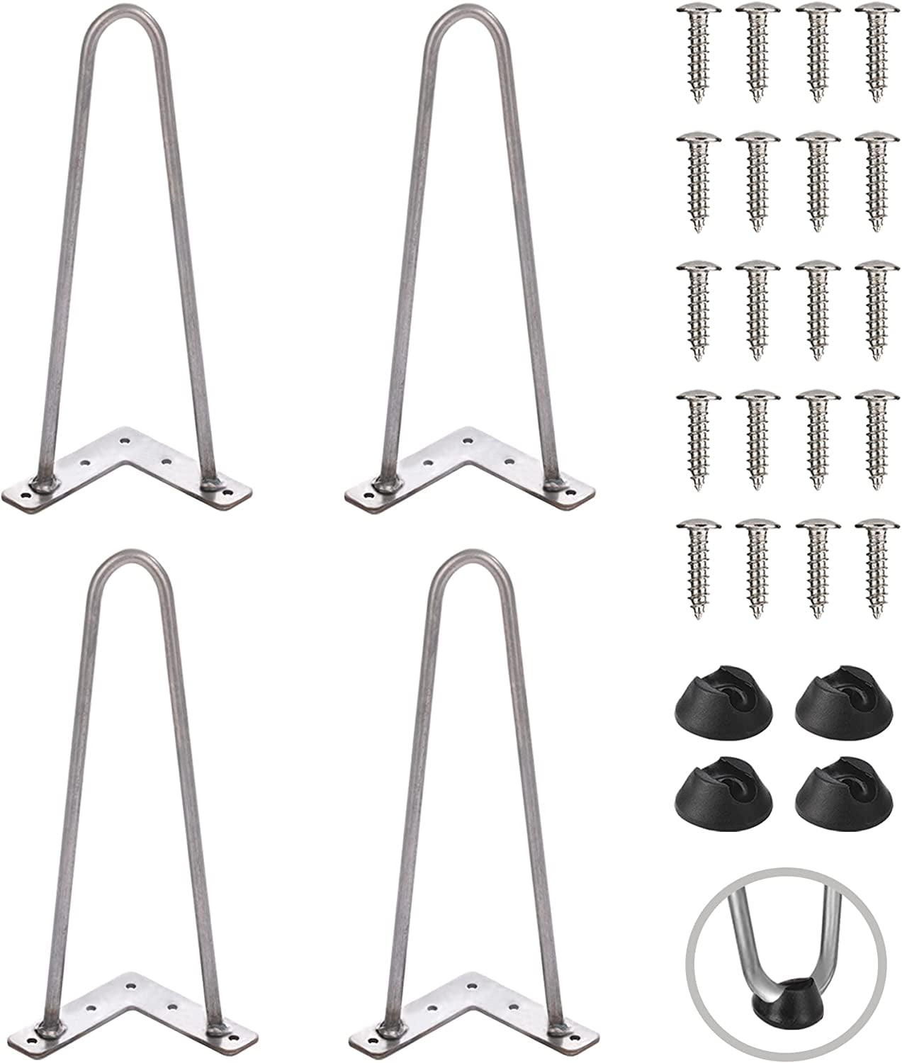 TEN49 Heavy Duty Hairpin Table Leg - 12 Inch Industrial Furniture Legs ...