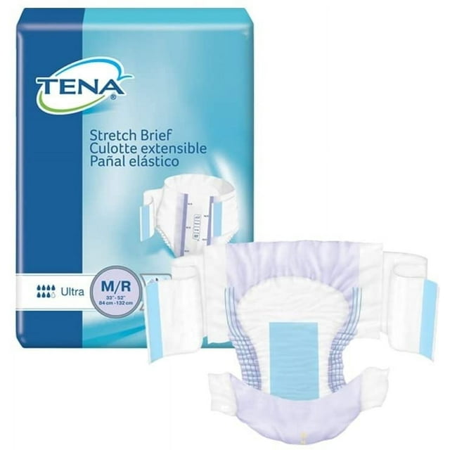 TENA 67802 Stretch Ultra Absorbency Brief, Medium 33 to 52 Inch, Case ...