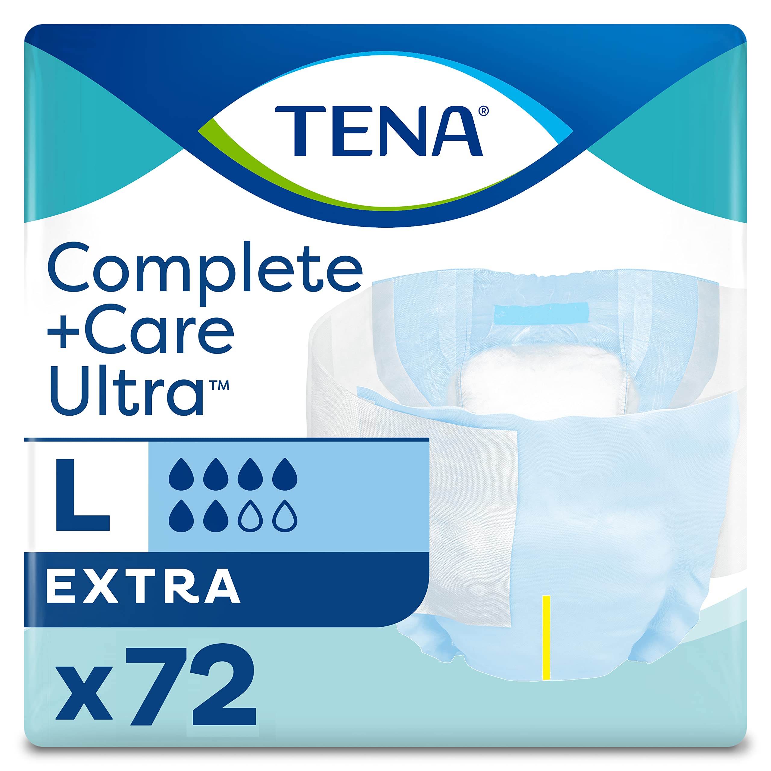 TENA Complete + Care Ultra Adult Incontinence Brief L Moderate ...