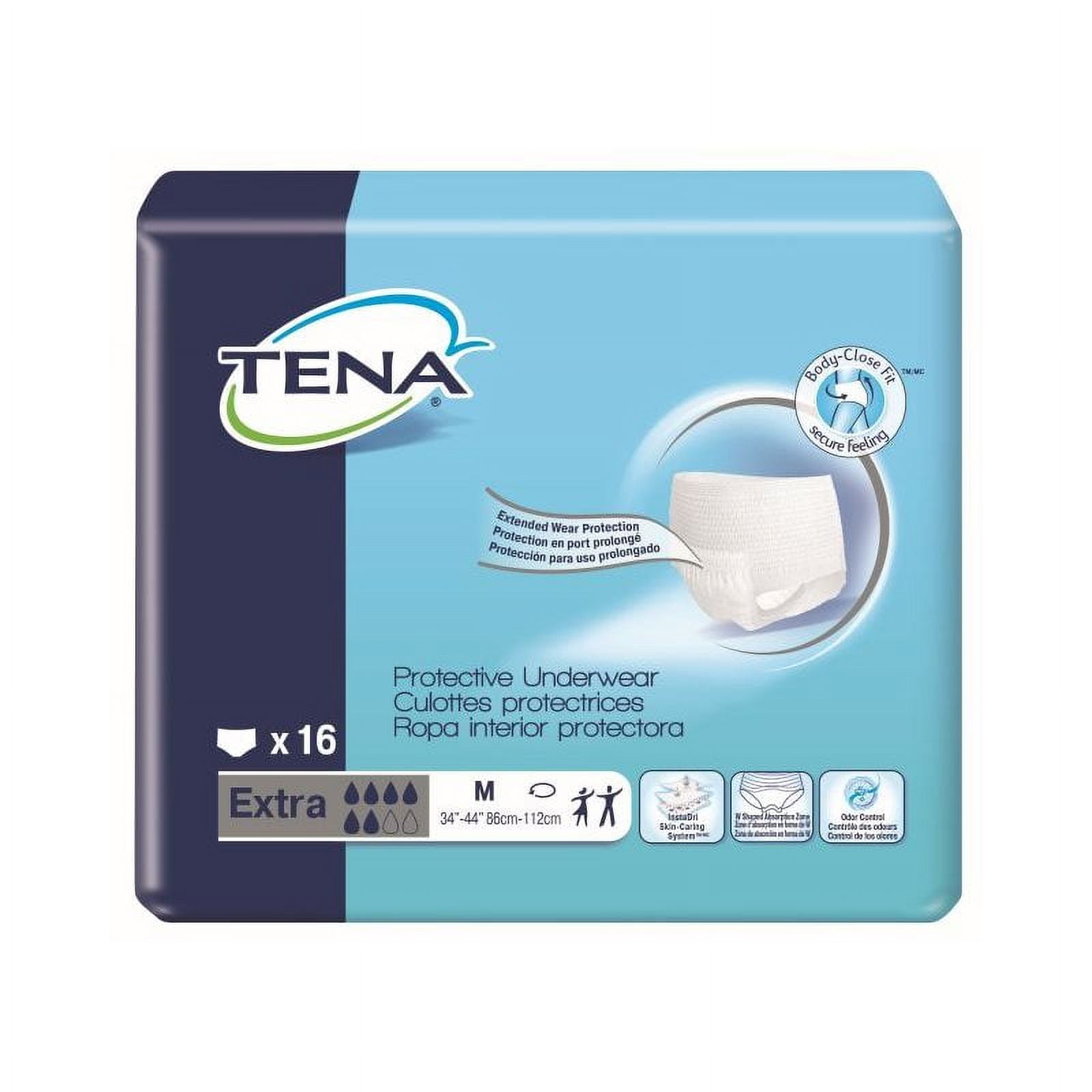 TENA Extra Protective Disposable Adult Absorbent Underwear, Dry Comfort ...