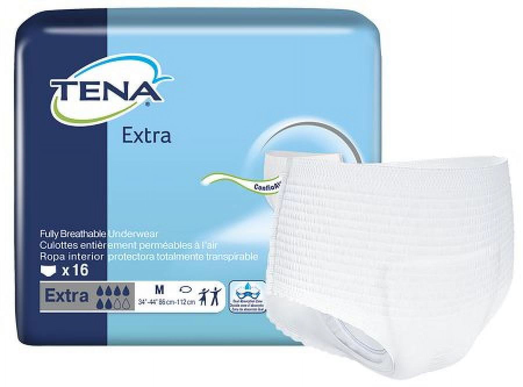 TENA Extra Underwear, Moderate Absorbency, Medium, 16 Count - Walmart.com