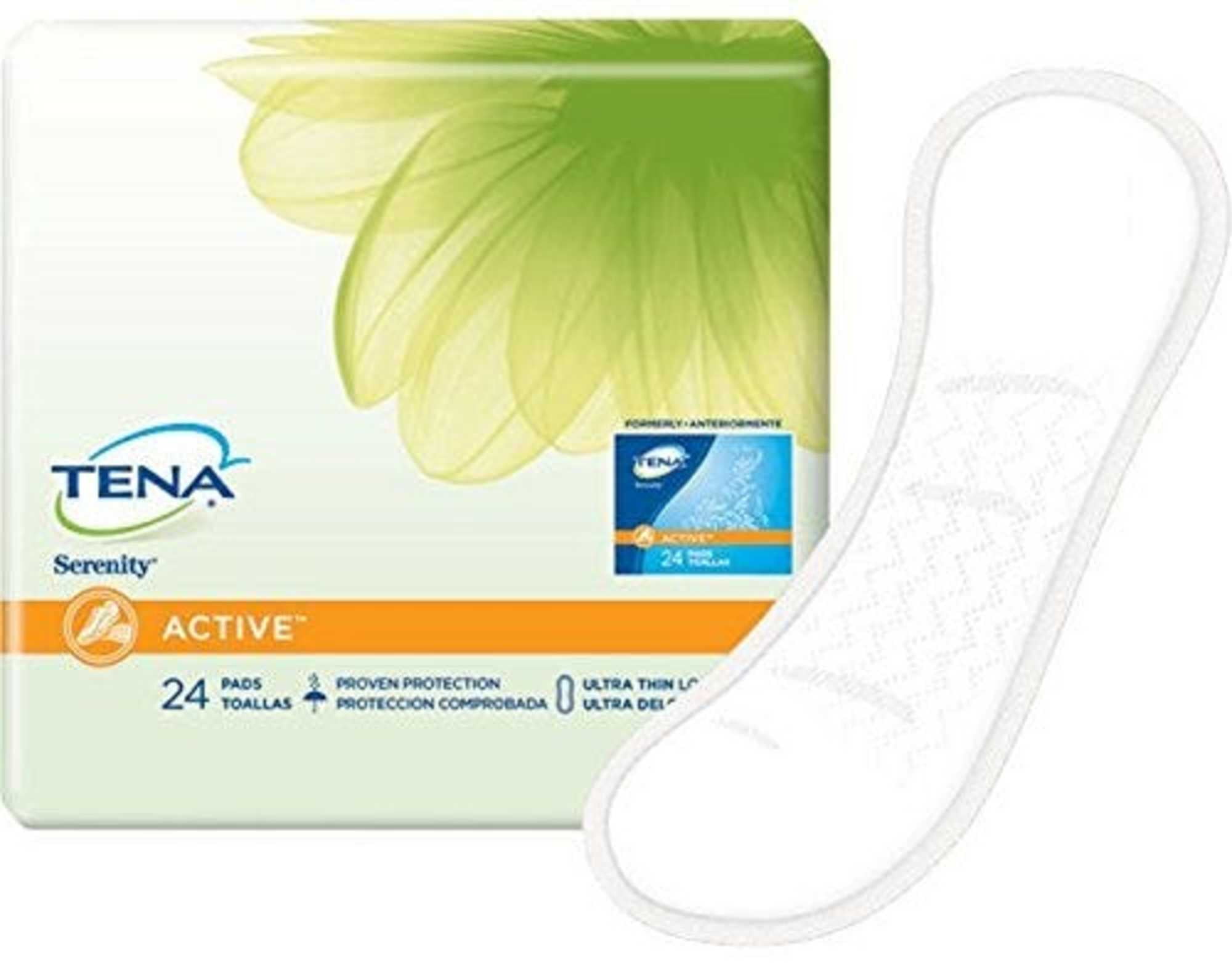 TENA Intimates Bladder Control Pad 10" Length Light Absorbency Ultra ...
