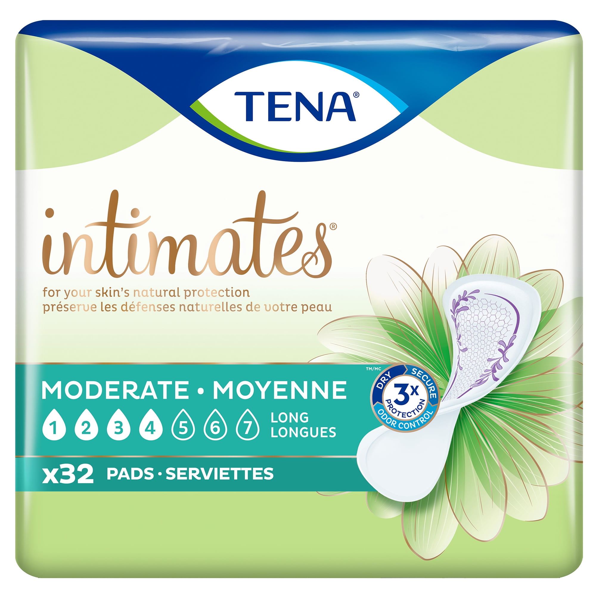 TENA Intimates Moderate Thin Long Liners Incontinence Pads, 28 Count ...