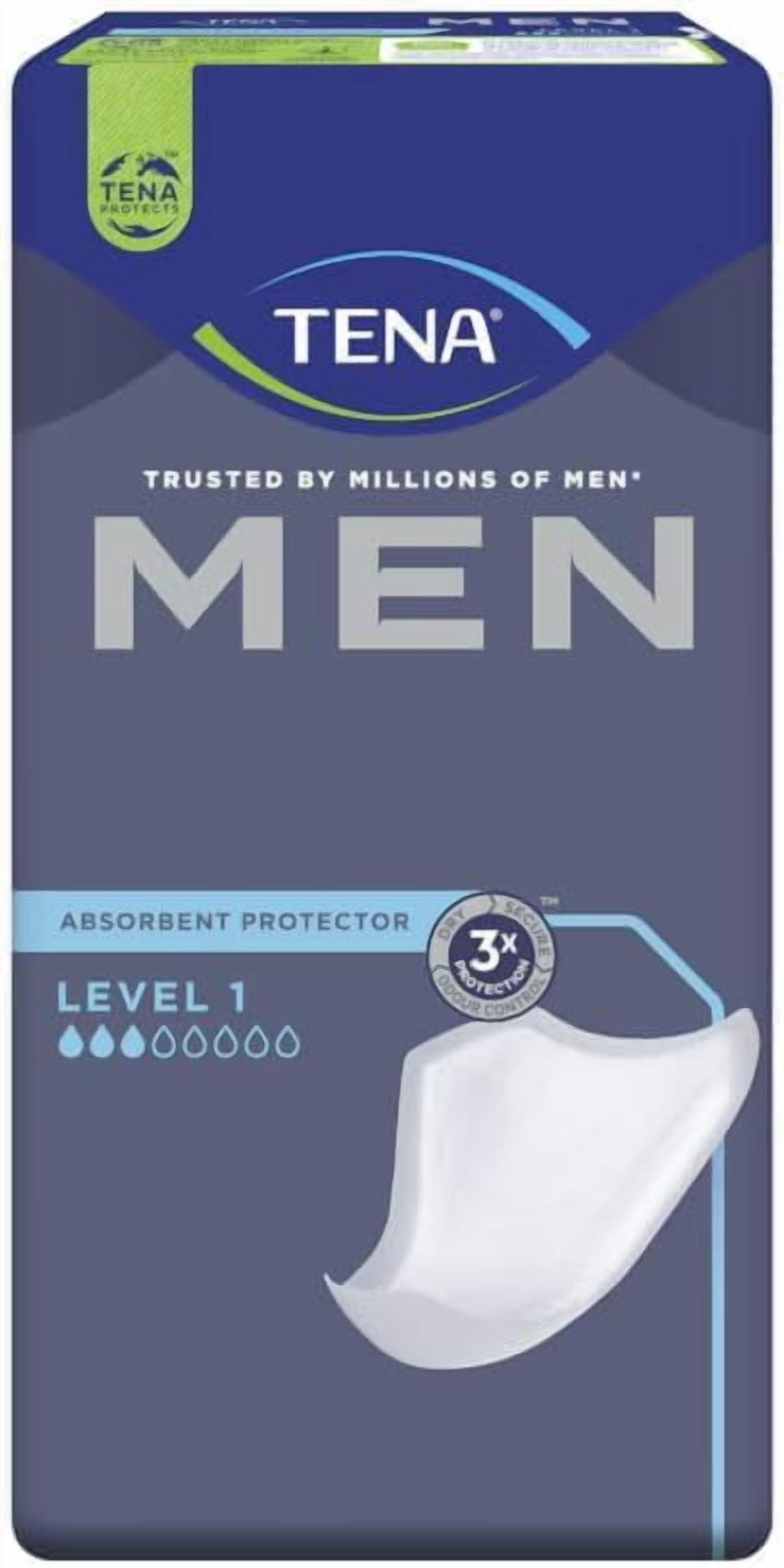 TENA MEN Incontinence Underwear Protector- Level*1- High Absorbent ...