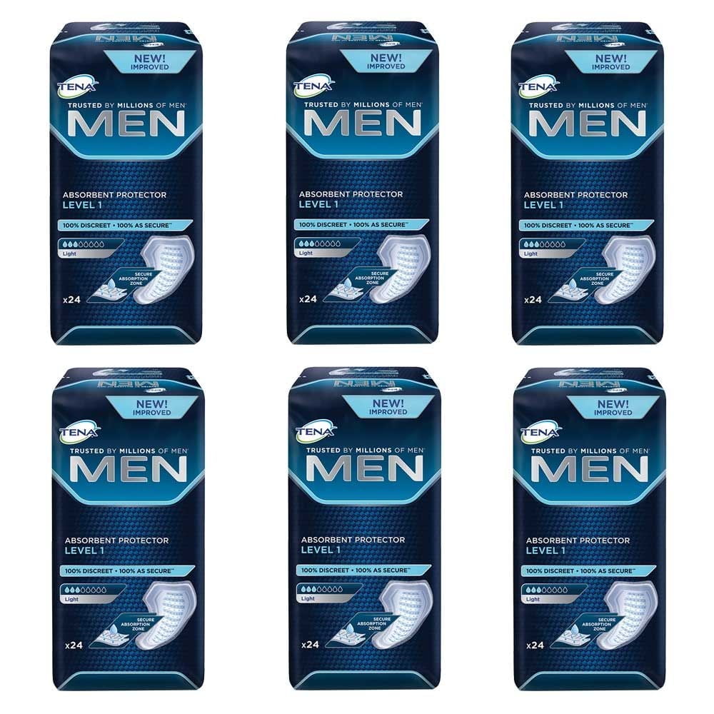 TENA Men Level 1 Absorbent Pads, Discreet Incontinence Protection for ...