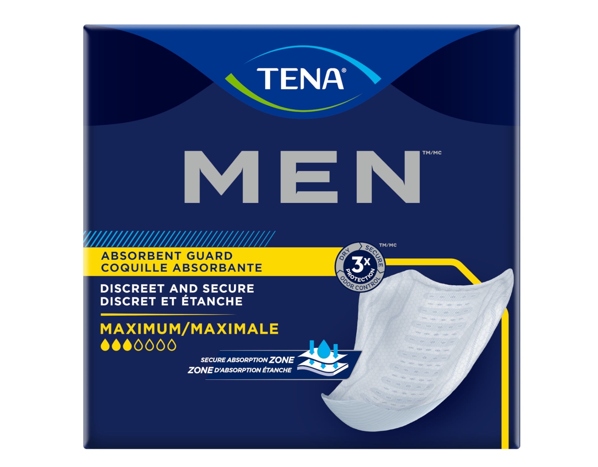 TENA Men Absorbent Guards, Discreet Protection, 20 ct - Walmart.com