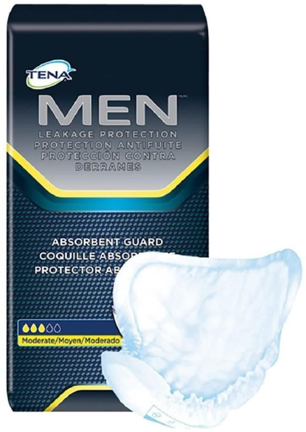 TENA Men's Maximum Absorbent Incontinence Guard Pads, Odor Control, 120 ...