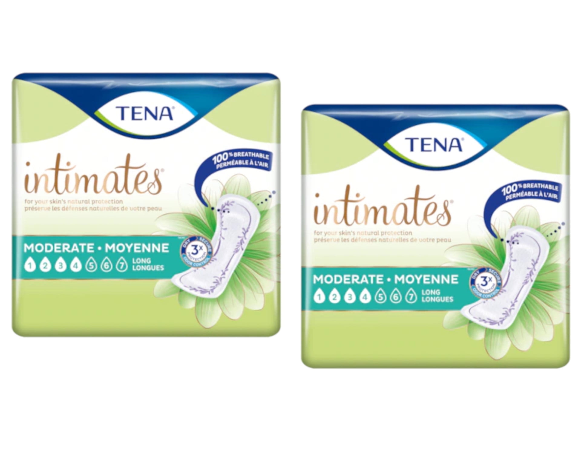 TENA Intimates Moderate Long Incontinence Pad, 60 ea, Length Absorbency ...