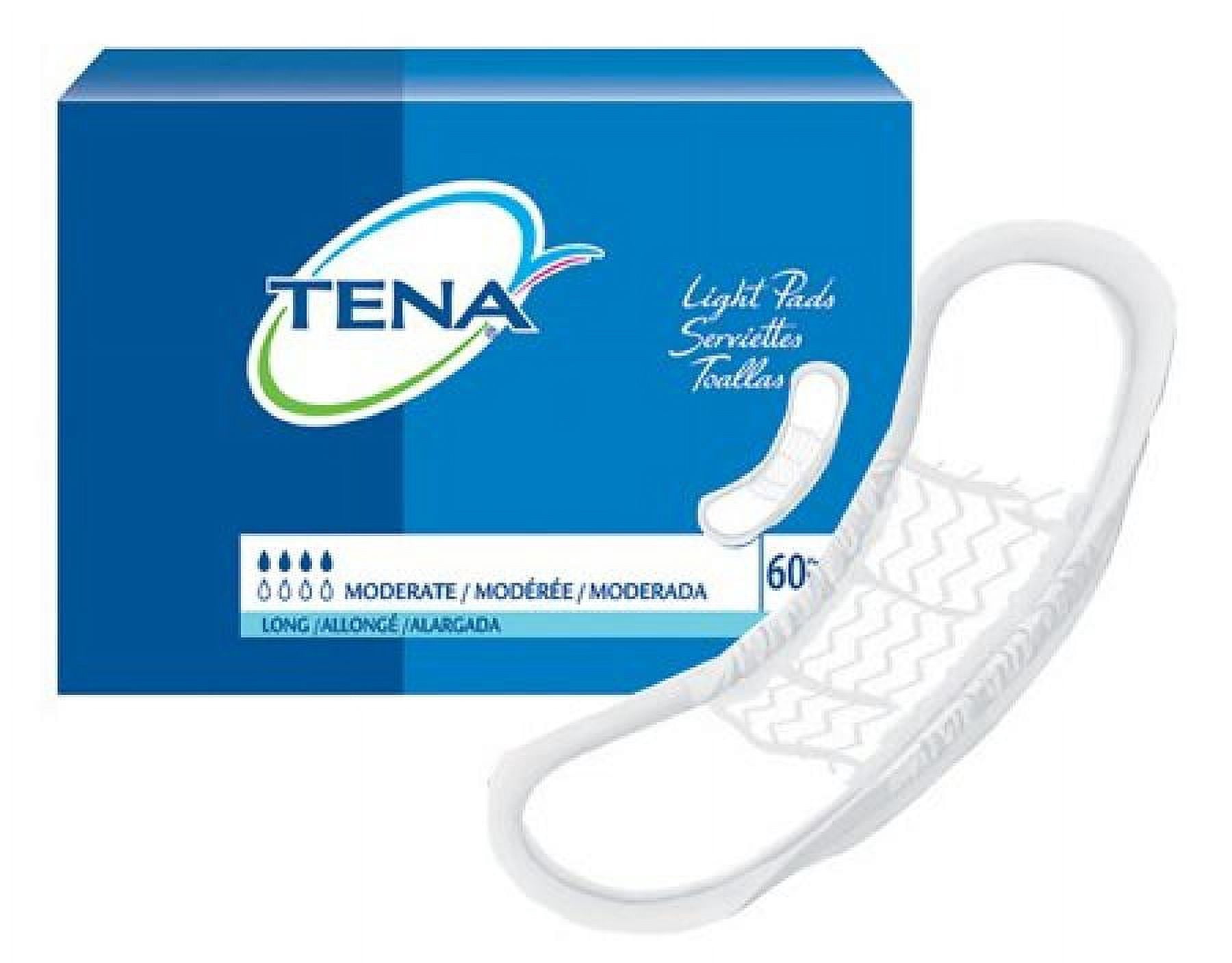 TENA Moderate Long Incontinence Pad, Unisex, 12 Inch Length, Moderate ...